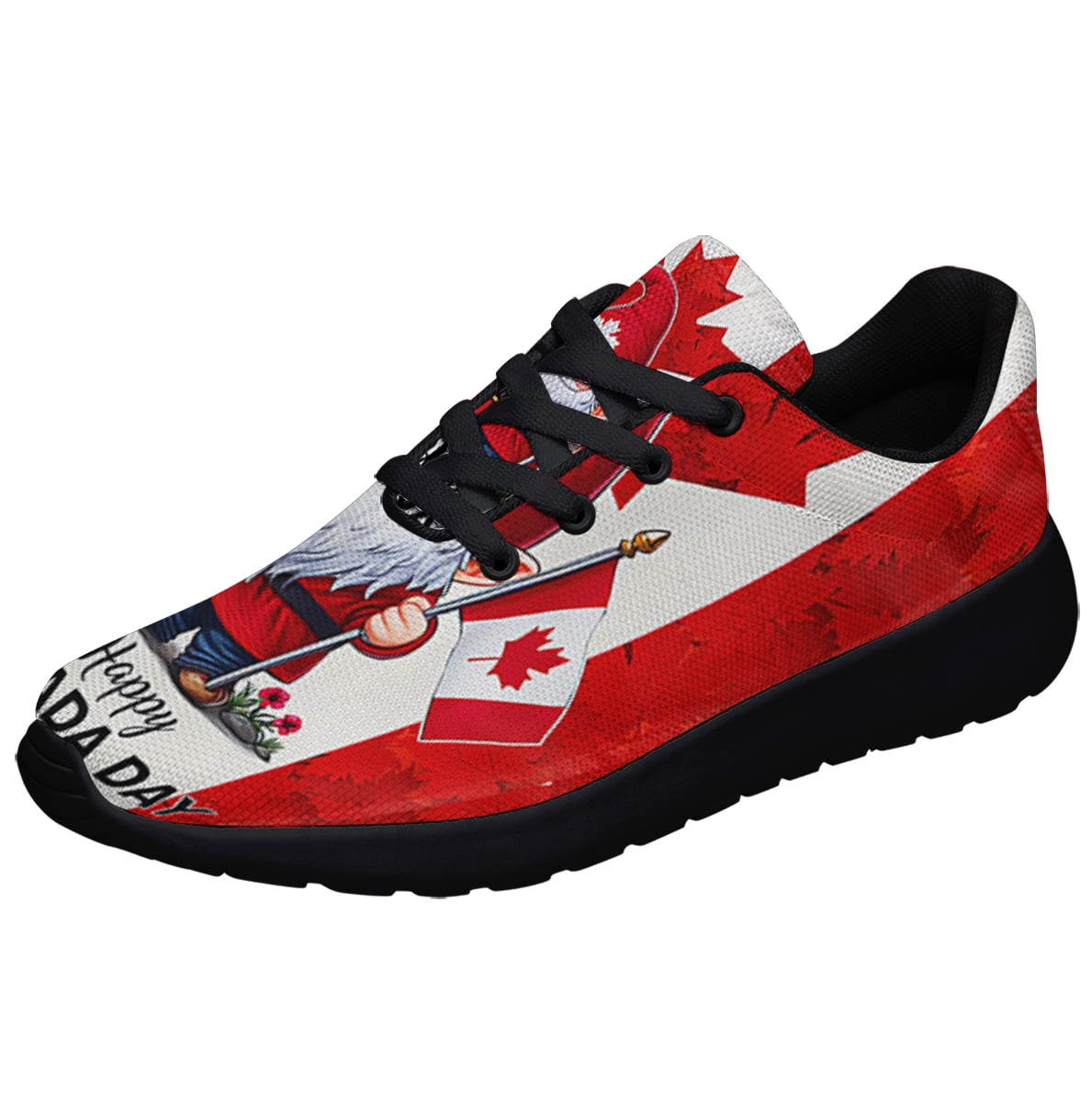 Happy Canada Day Canadian Gnome Shoes Sneakers Black Size 10.5 ...