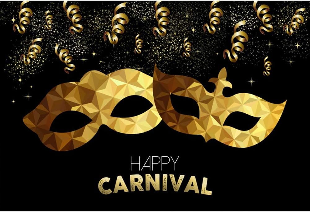 Happy Carnival Backdrop Mardi Gras Mask Backdrop Mask Birthday Party ...