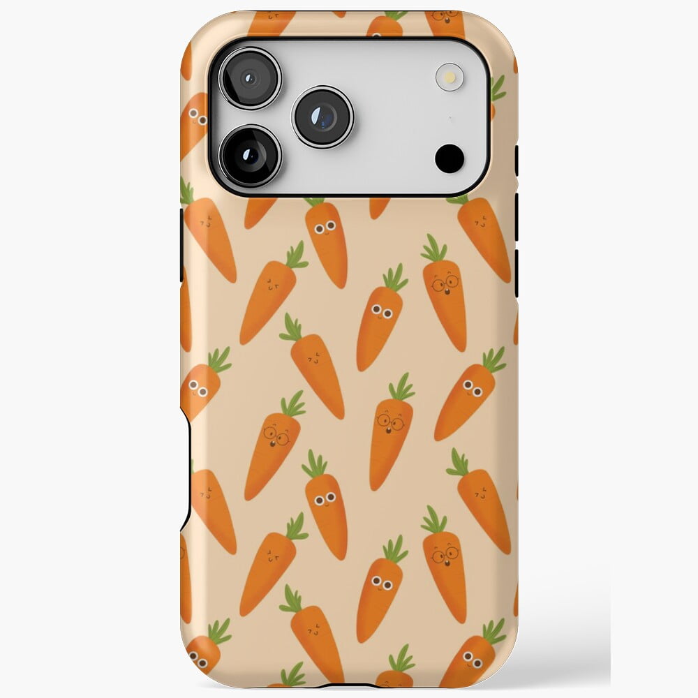 Happy Carrots Vegetable Art iPhone Case 17 to 11 Pro Max - Walmart.com