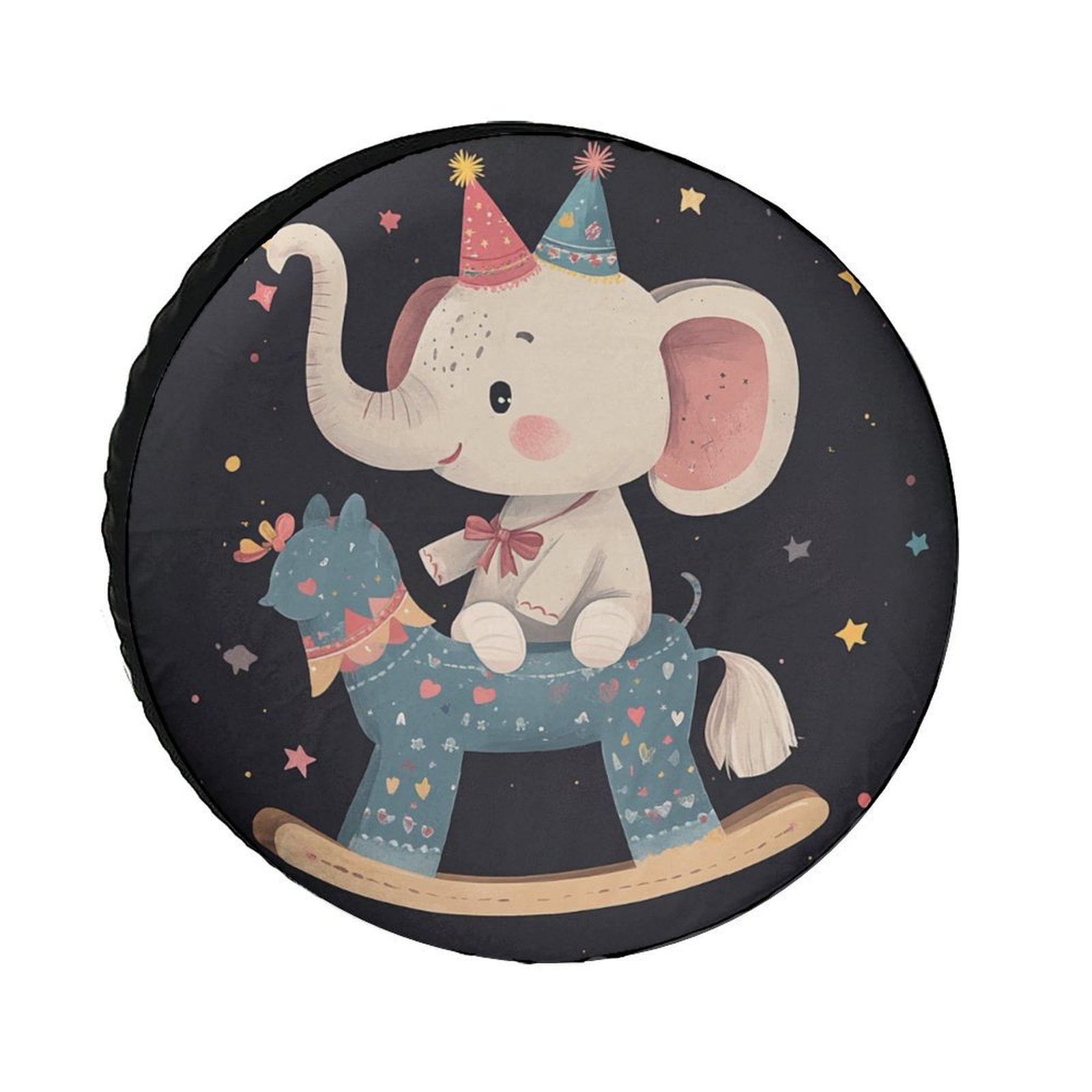 Happy Cartoon Animal Elephant Heavy Duty Spare Tire Cover Cartoon ...