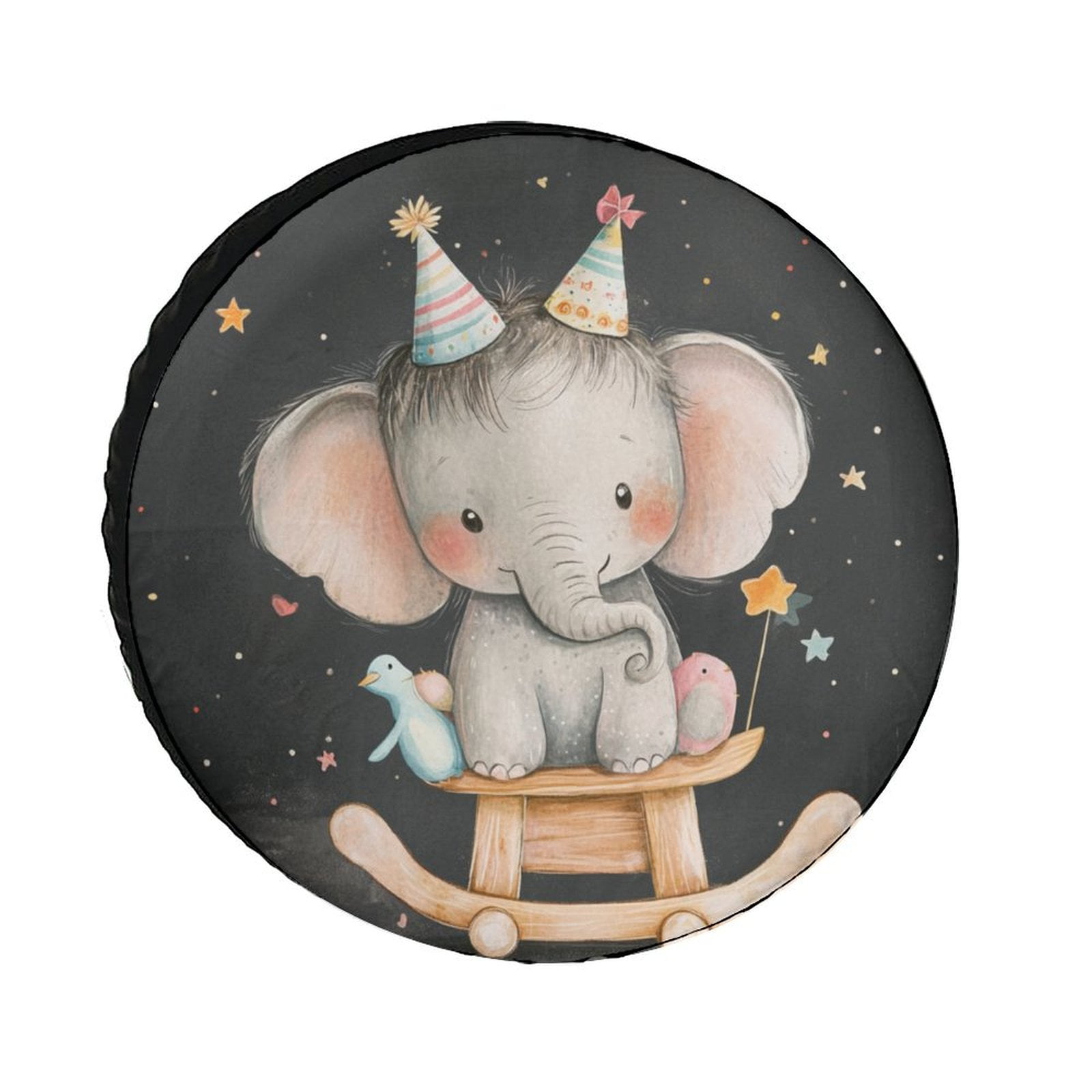 Happy Cartoon Animal Elephant Heavy Duty Spare Tire Cover Cute Baby ...