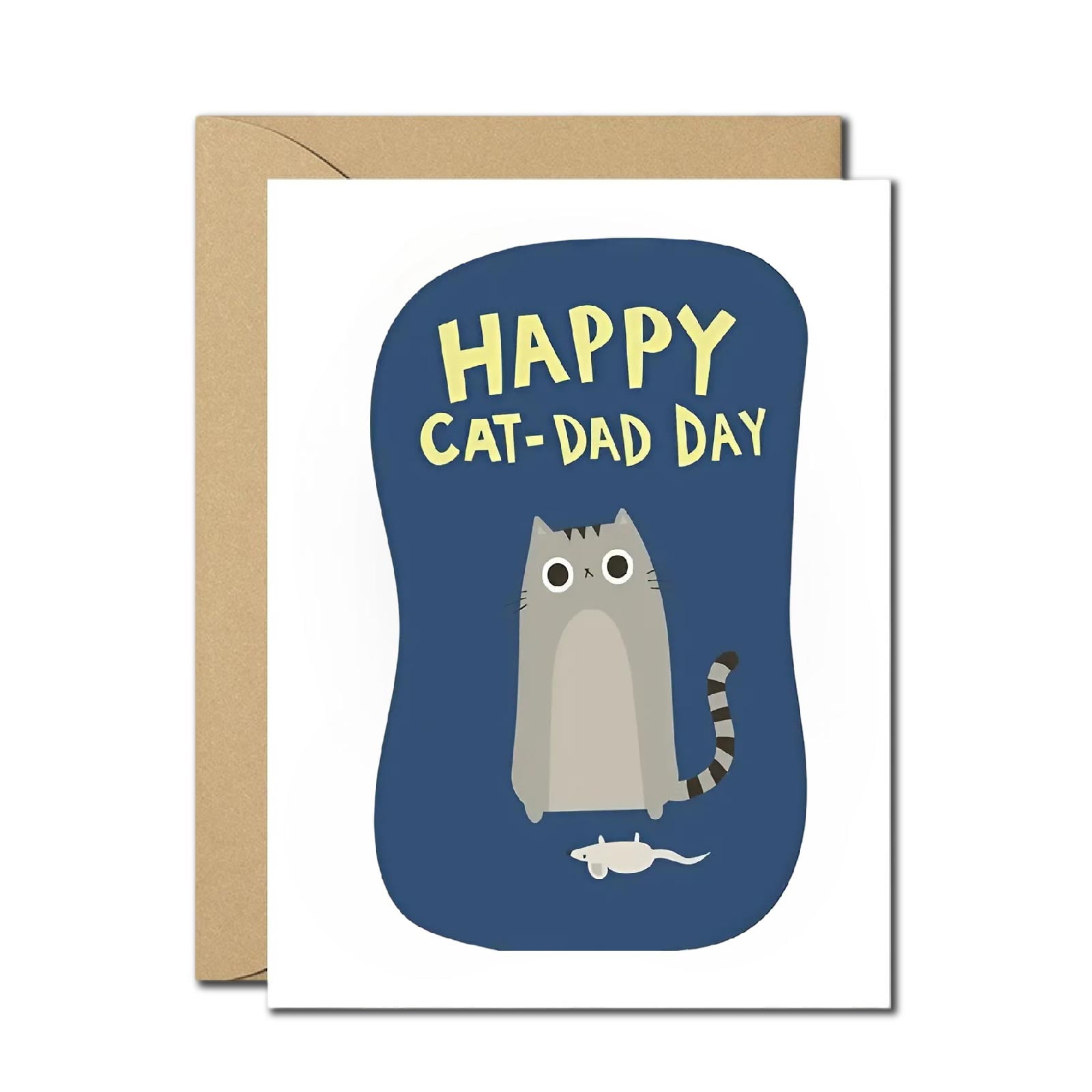 Happy Cat-Dad Day Greeting Card - Cute and Funny Card with Envelope for ...