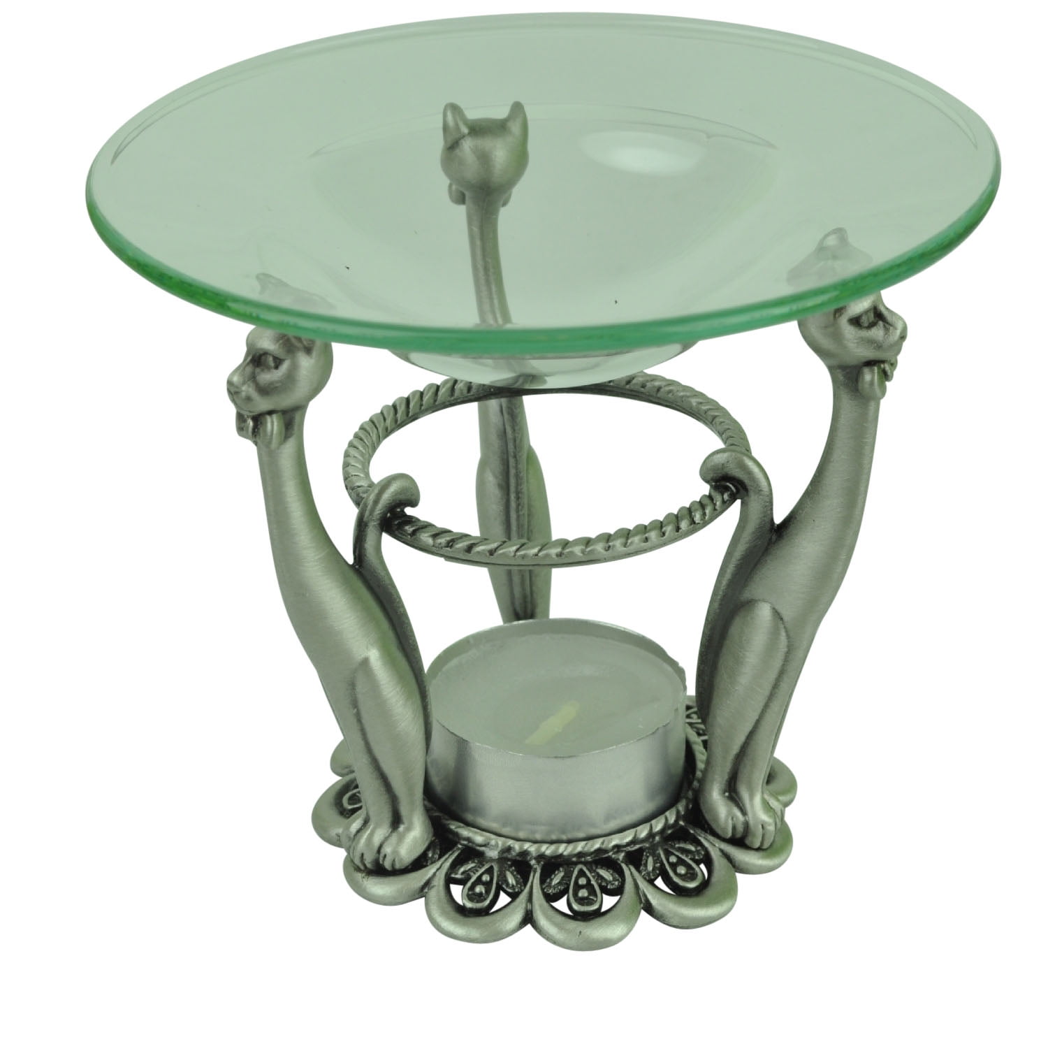 Happy Cats Aroma Essential Oil Diffuser Therapy Candle Cast Metal ...