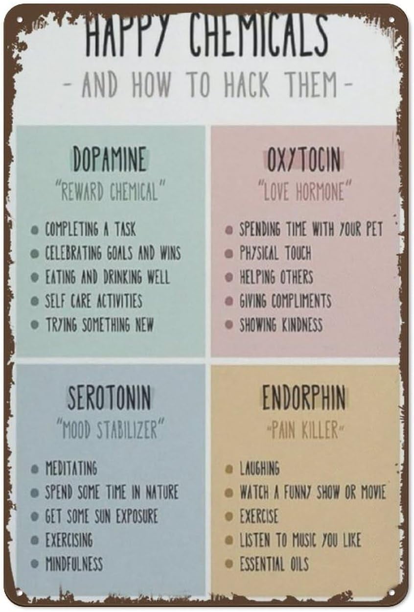 Happy Chemicals Happiness Chemicals Therapy Office Decor Wellbeing ...