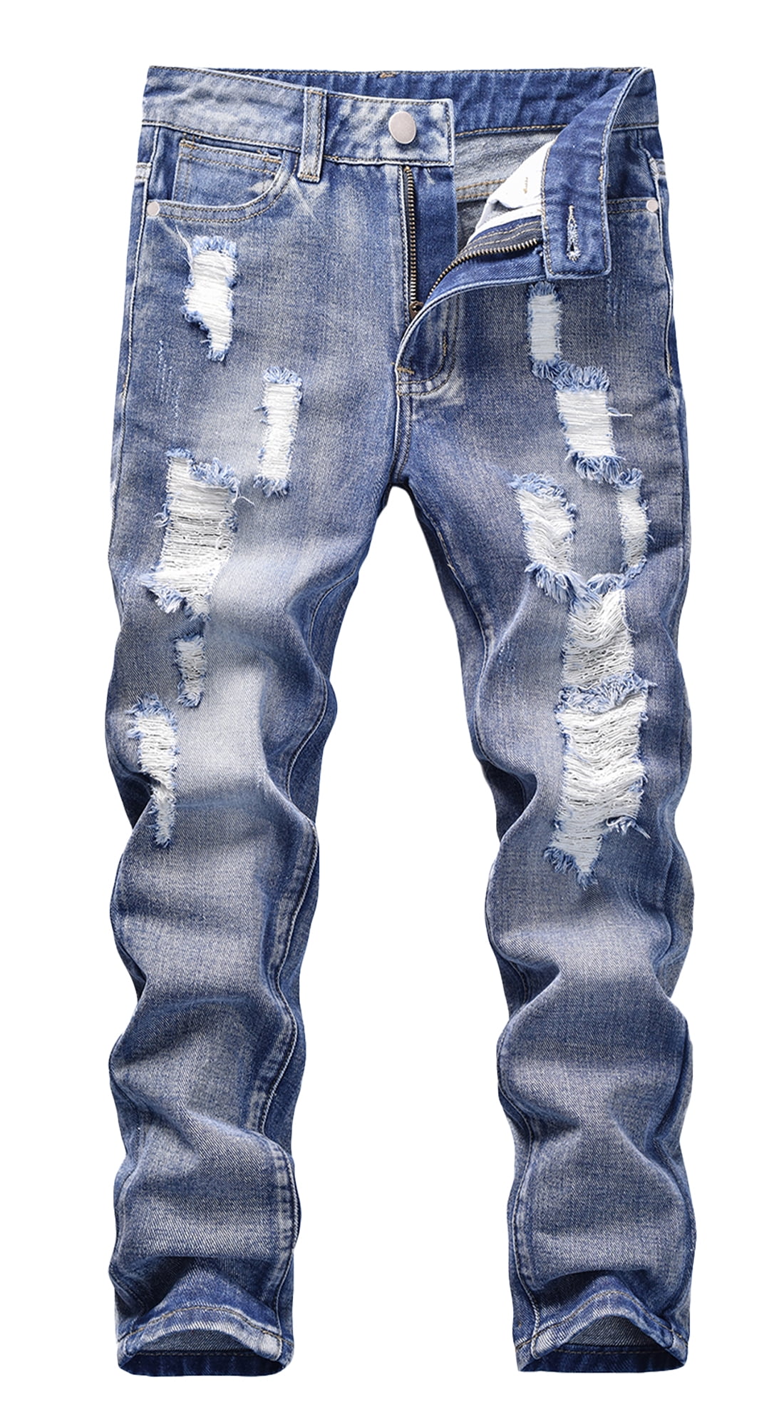 Happy Cherry Boys Jeans Denim Pants Ripped Kids Skinny Jeans Fit Casual ...