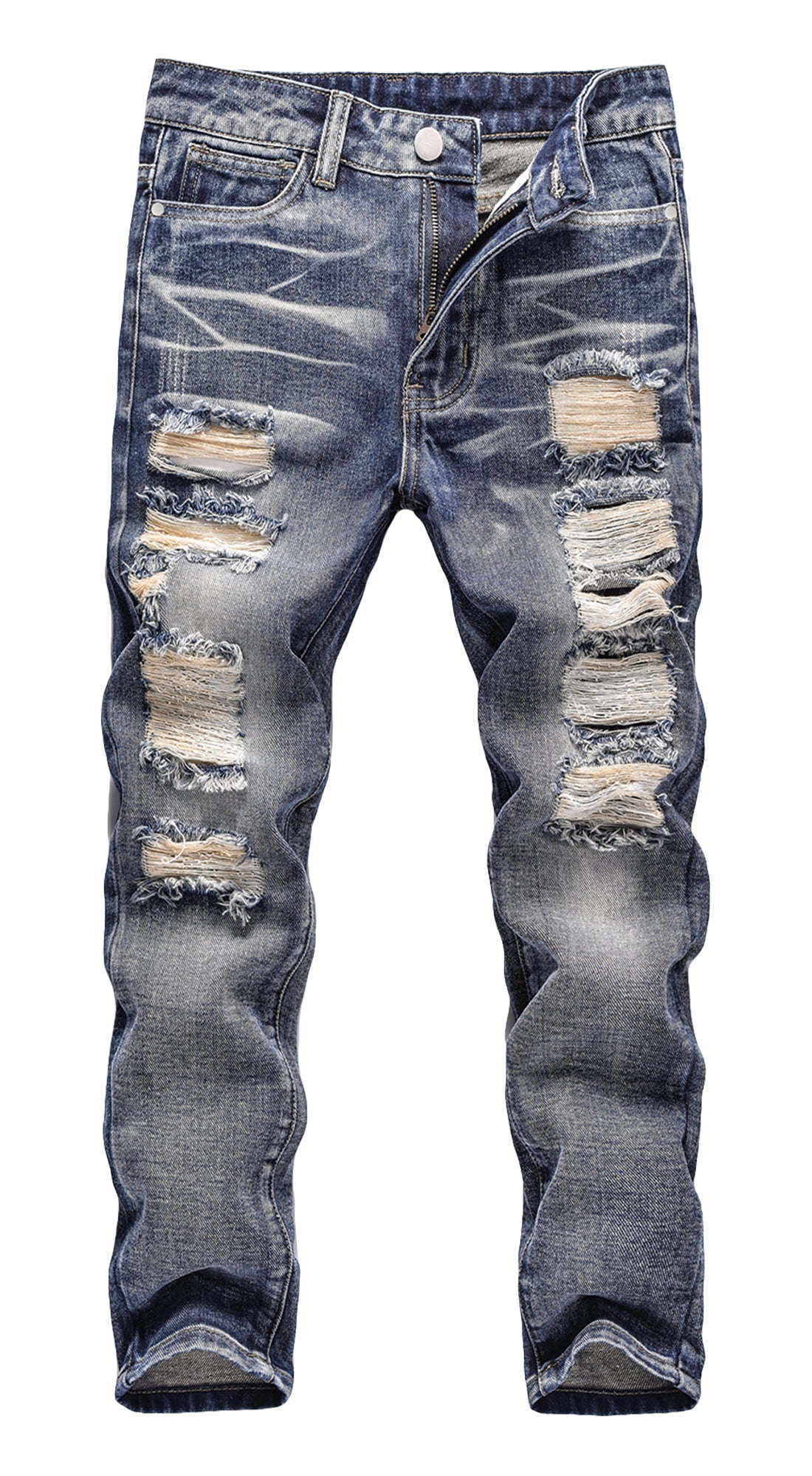 Happy Cherry Boys Jeans Denim Pants Ripped Kids Skinny Jeans Fit ...