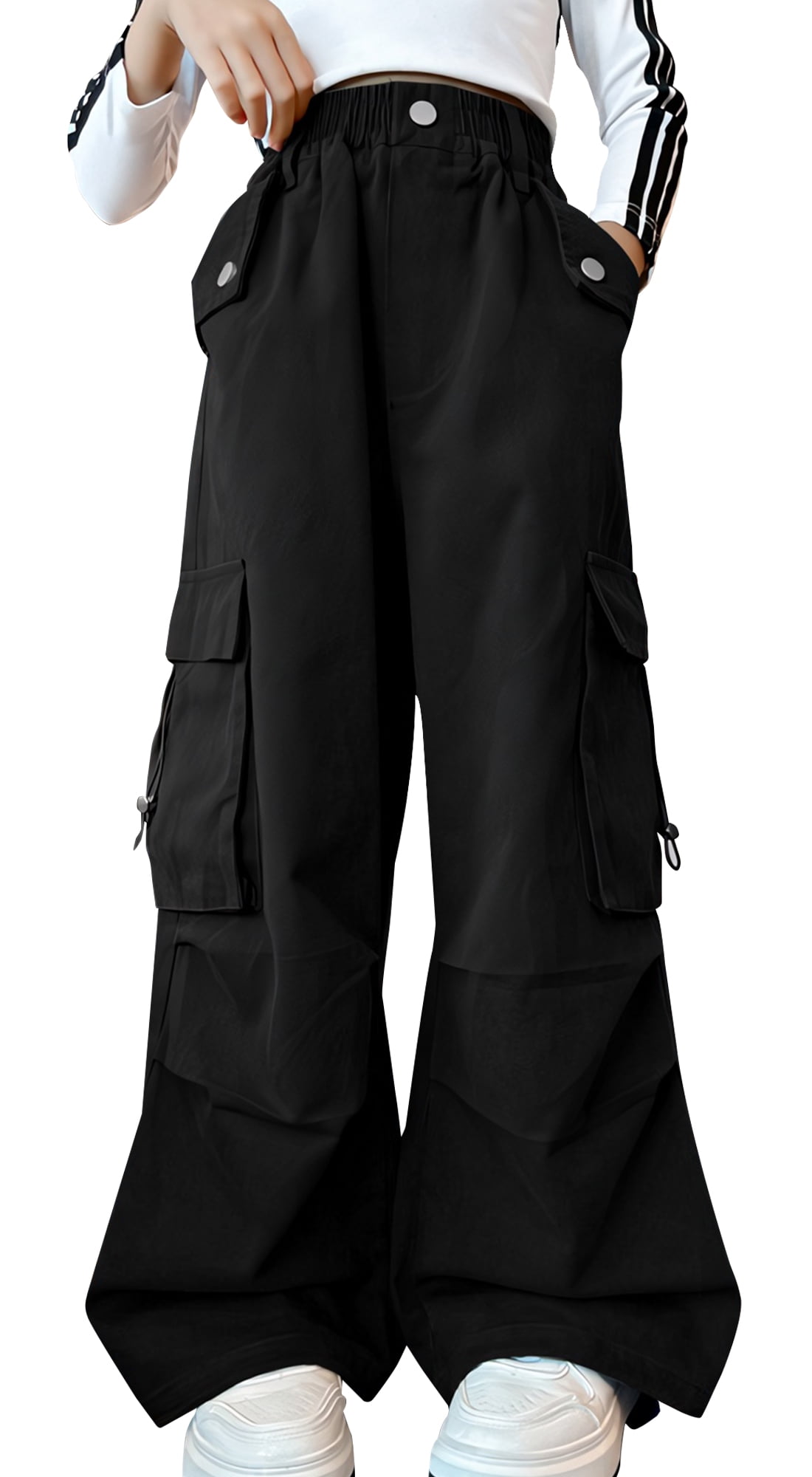 Happy Cherry Girls Baggy Cargo Trousers Y2K Hip Hop Streetwear Kids ...