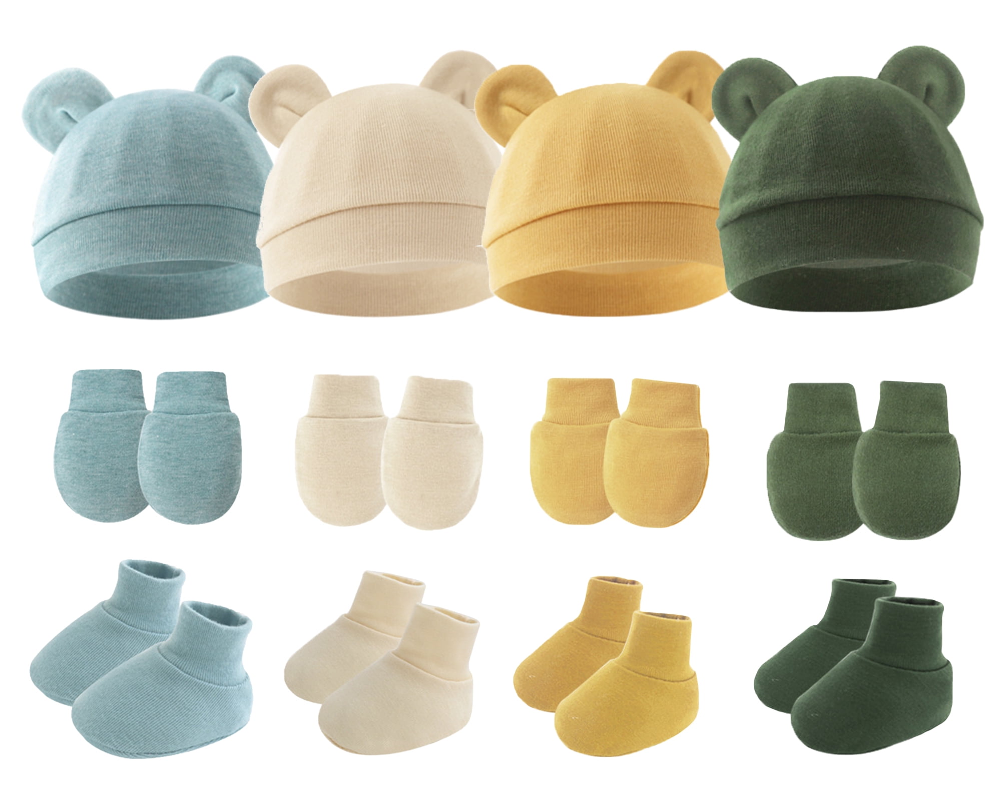 Happy Cherry Infant Cotton Cap Newborn Hospital Cap Baby Boy Bear Ears ...