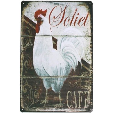 Breeds of Chickens Poster Vintage Metal Tin Signs Coffee Shop Rooster ...