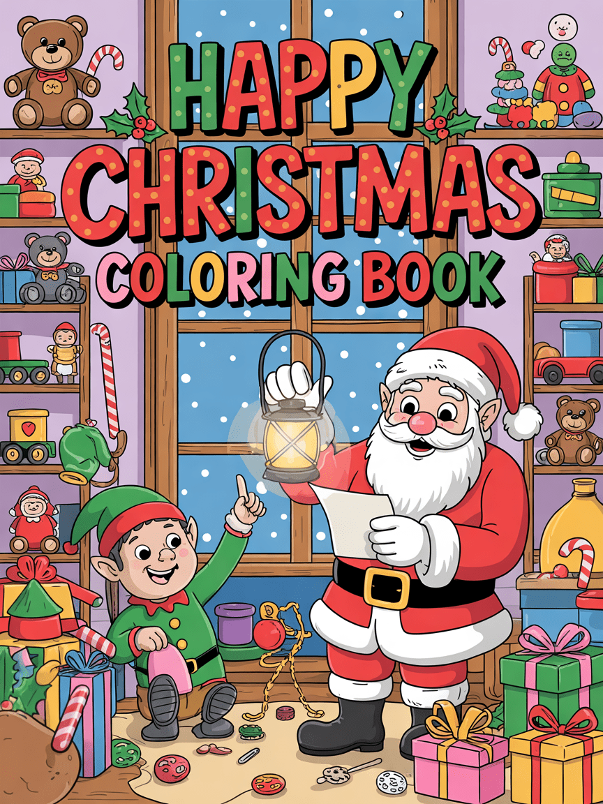 Happy Christmas Coloring book - Walmart.com