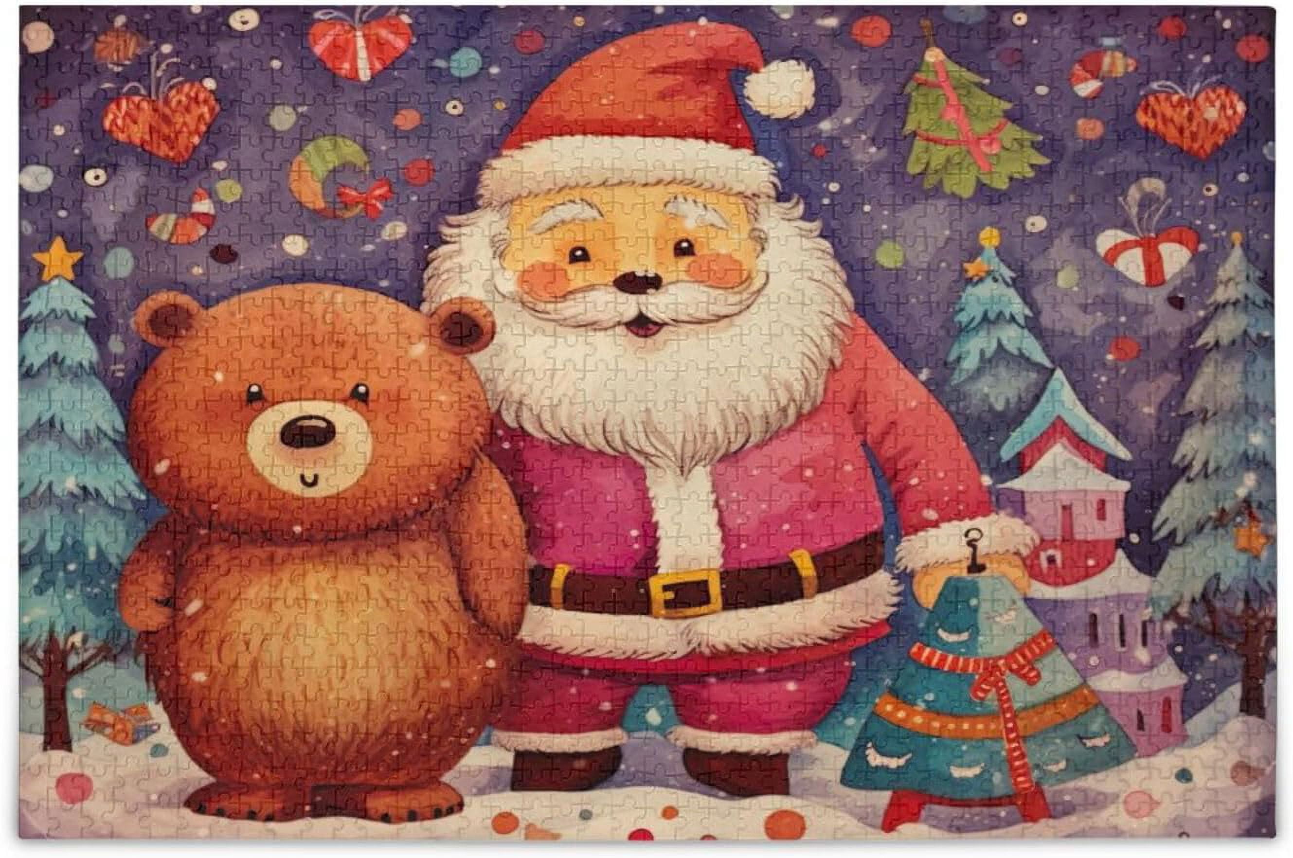 Happy Christmas Jigsaw Puzzles for Adults 1000 Pieces, Die-Cut Puzzle ...