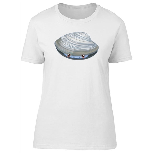 Happy Clam In His Shell T-Shirt Women -Image by Shutterstock, Female XX ...