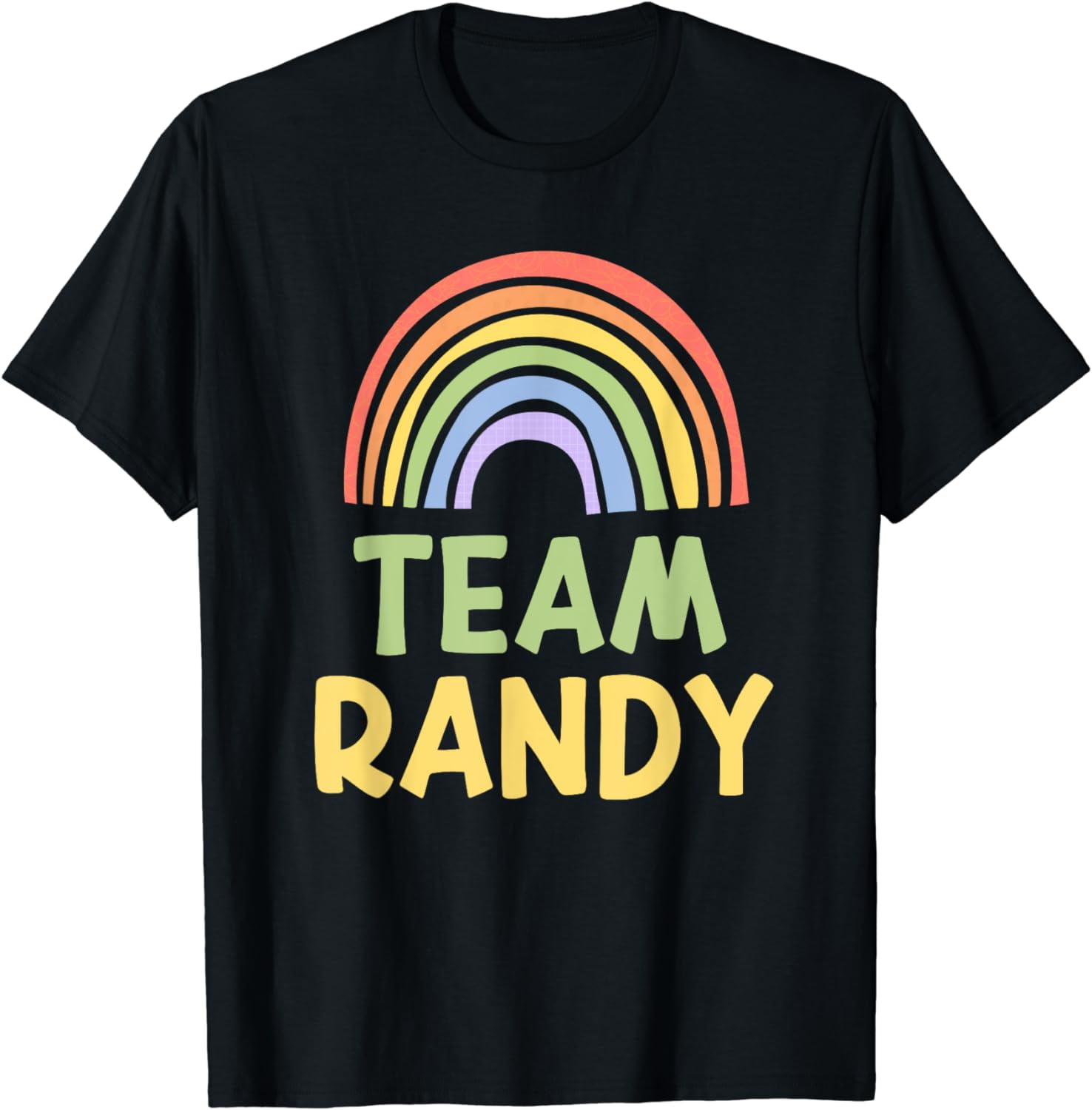 Happy Colorful Team Randy Rainbow Pride Green Yellow T-Shirt - Walmart.com