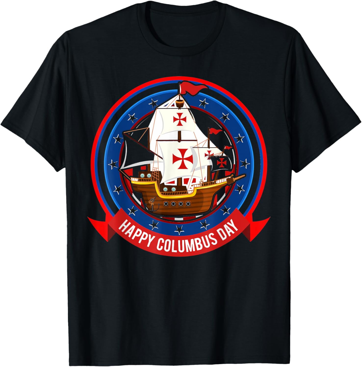 Happy Columbus Day - Christopher Columbus Italian Explorer T-Shirt ...