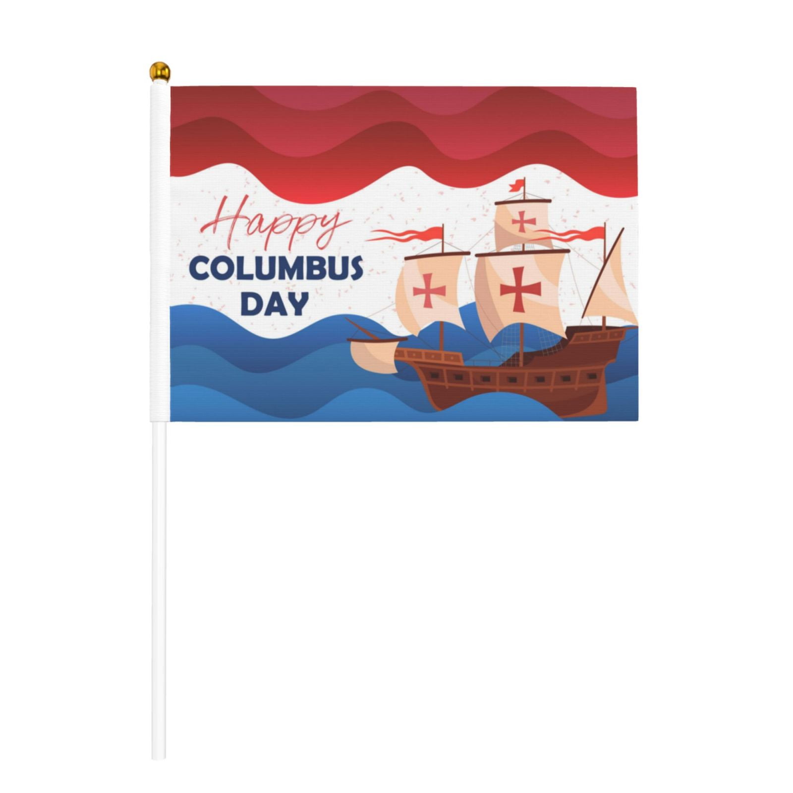 Happy Columbus Day Flag Small Mini Hand Held Flags Small Miniature ...