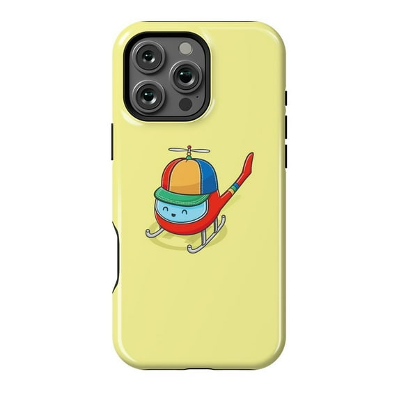 Happy Copter Cute Cartoon Art iPhone Case 17 16 15 14 13 12 11 Pro Max ...