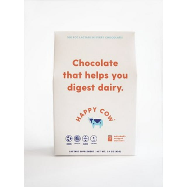 Happy Cow Lactase Supplement Fast Actine Dairy & Lactose Intolerance ...