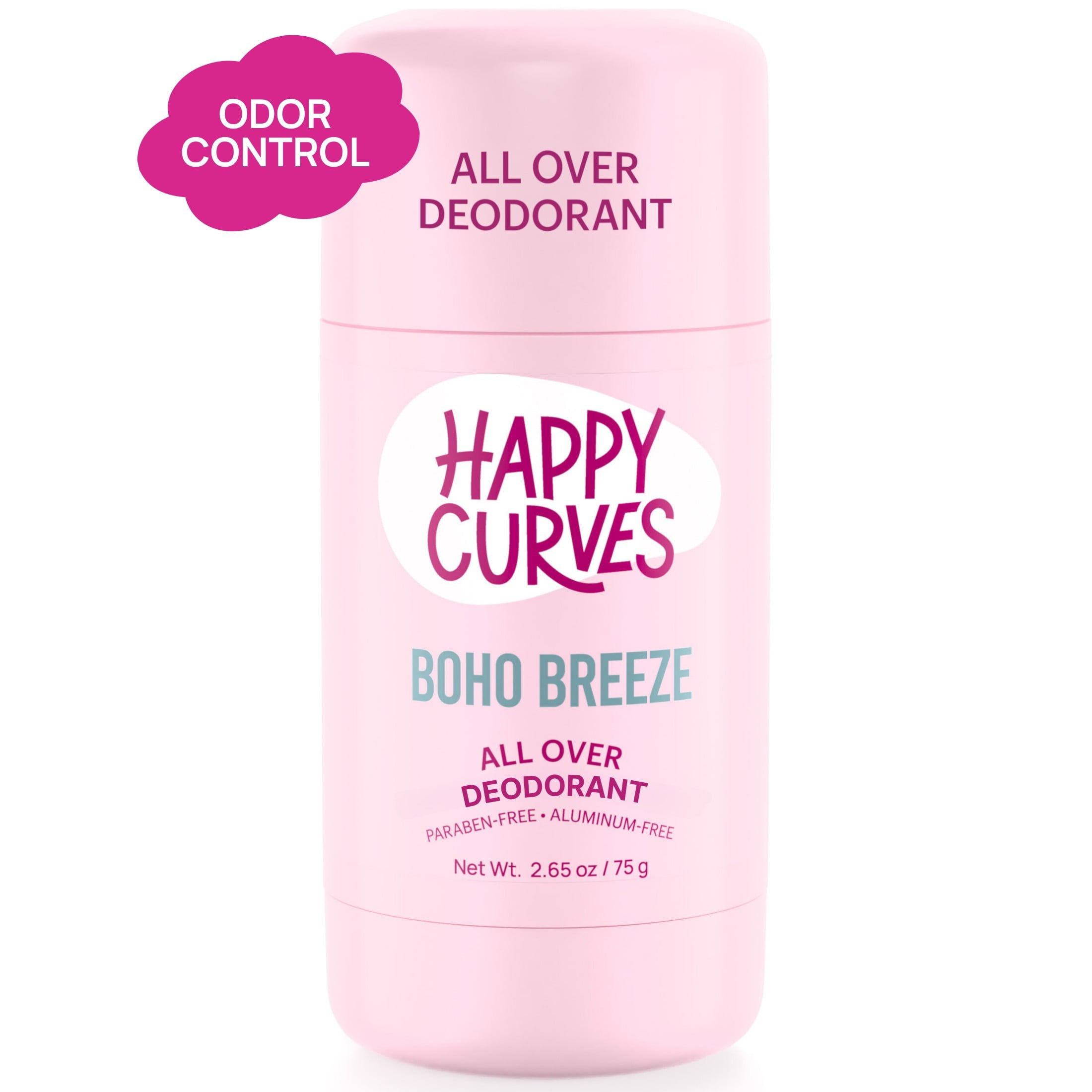 Happy Curves Aluminum & Talc Free Whole Body Deodorant for Women, Boho ...