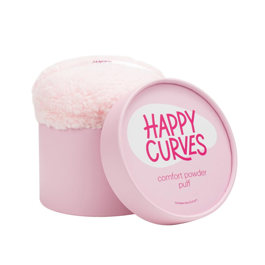 Happy Curves Comfort Powder Puff - Large Powder Puff for Body Powder ...