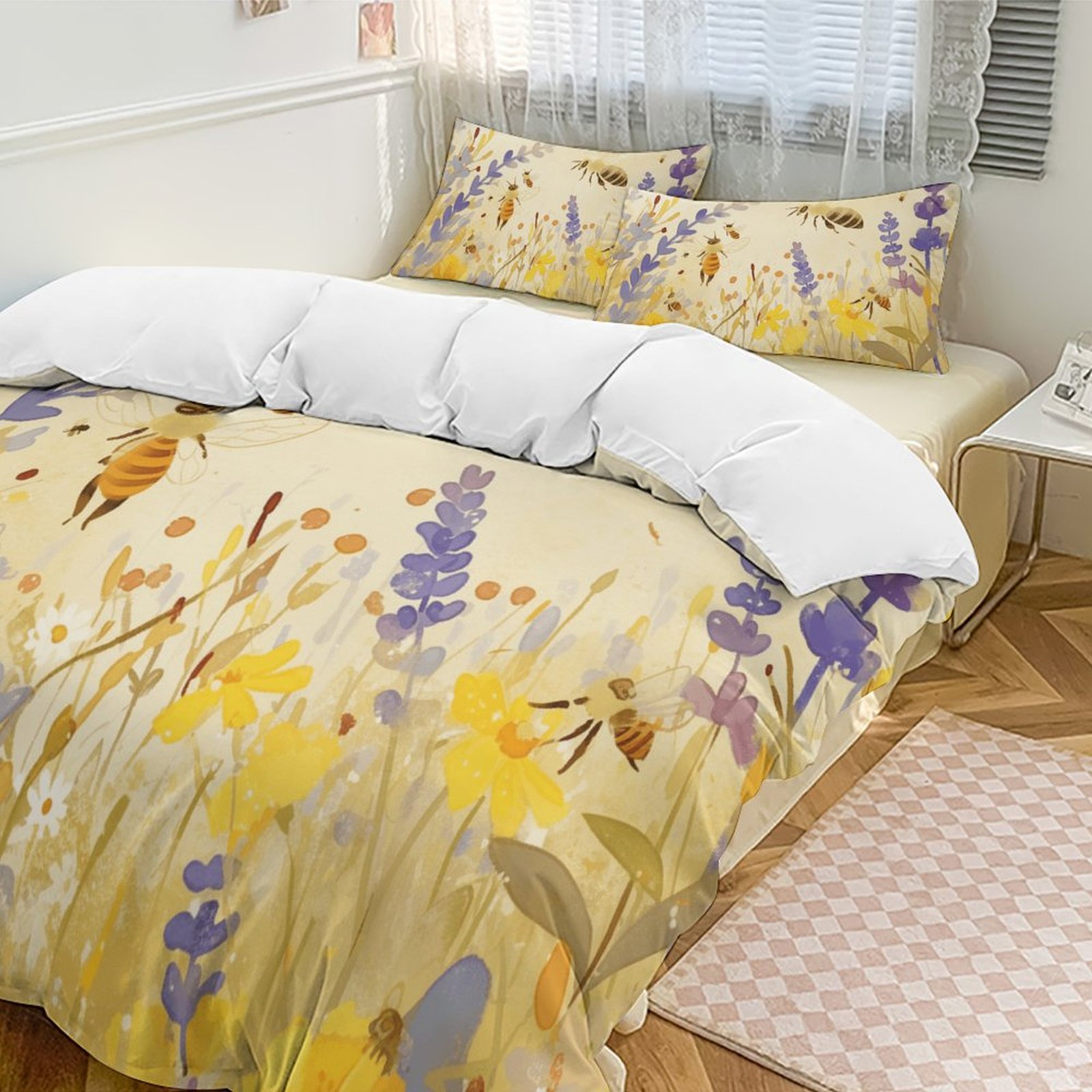 Happy Cute Bees 3D Duvet Cover Set Quilt Cover Theme for Bedroom ...