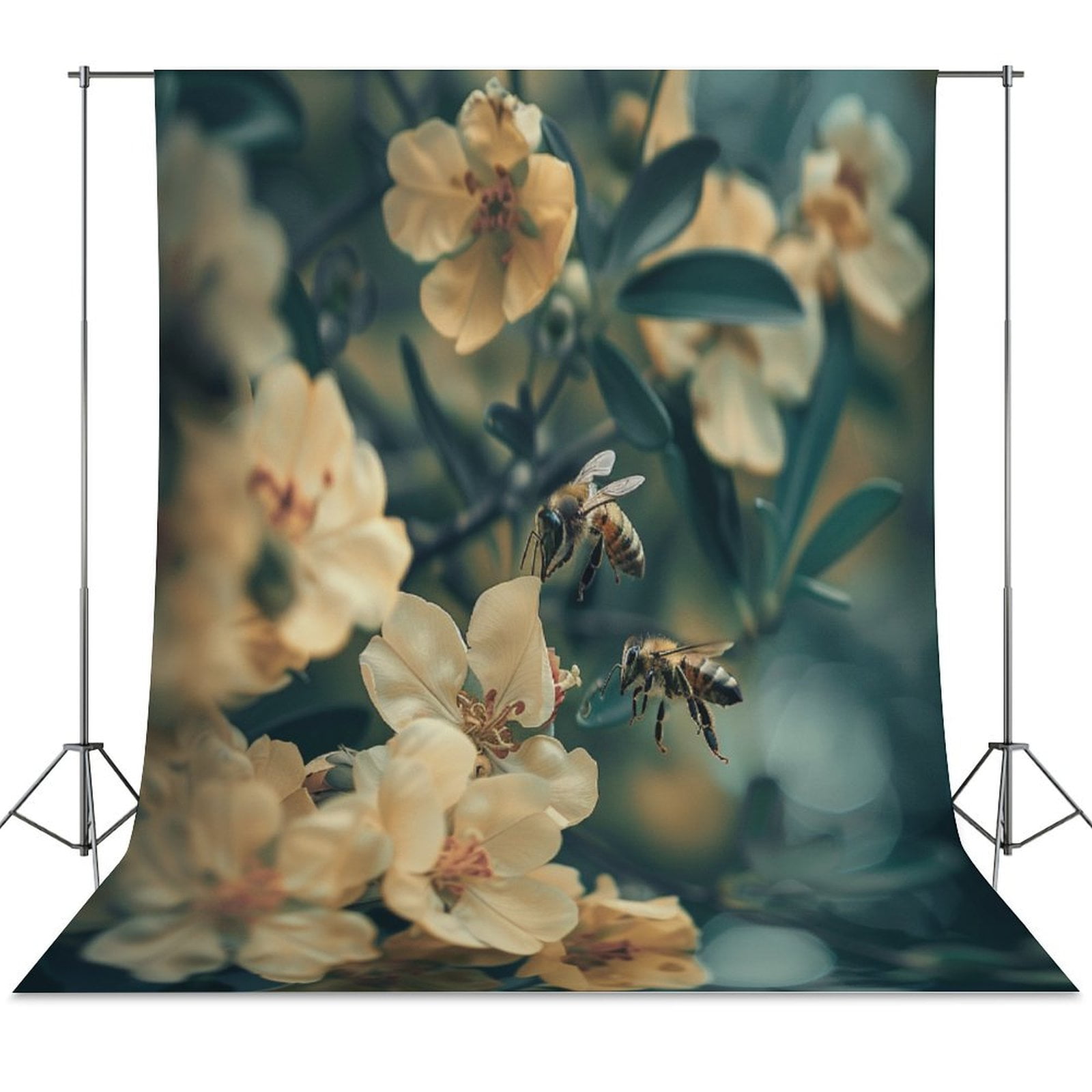 Happy Cute Bees Backdrops for Photography for Party Backdrop Wedding ...