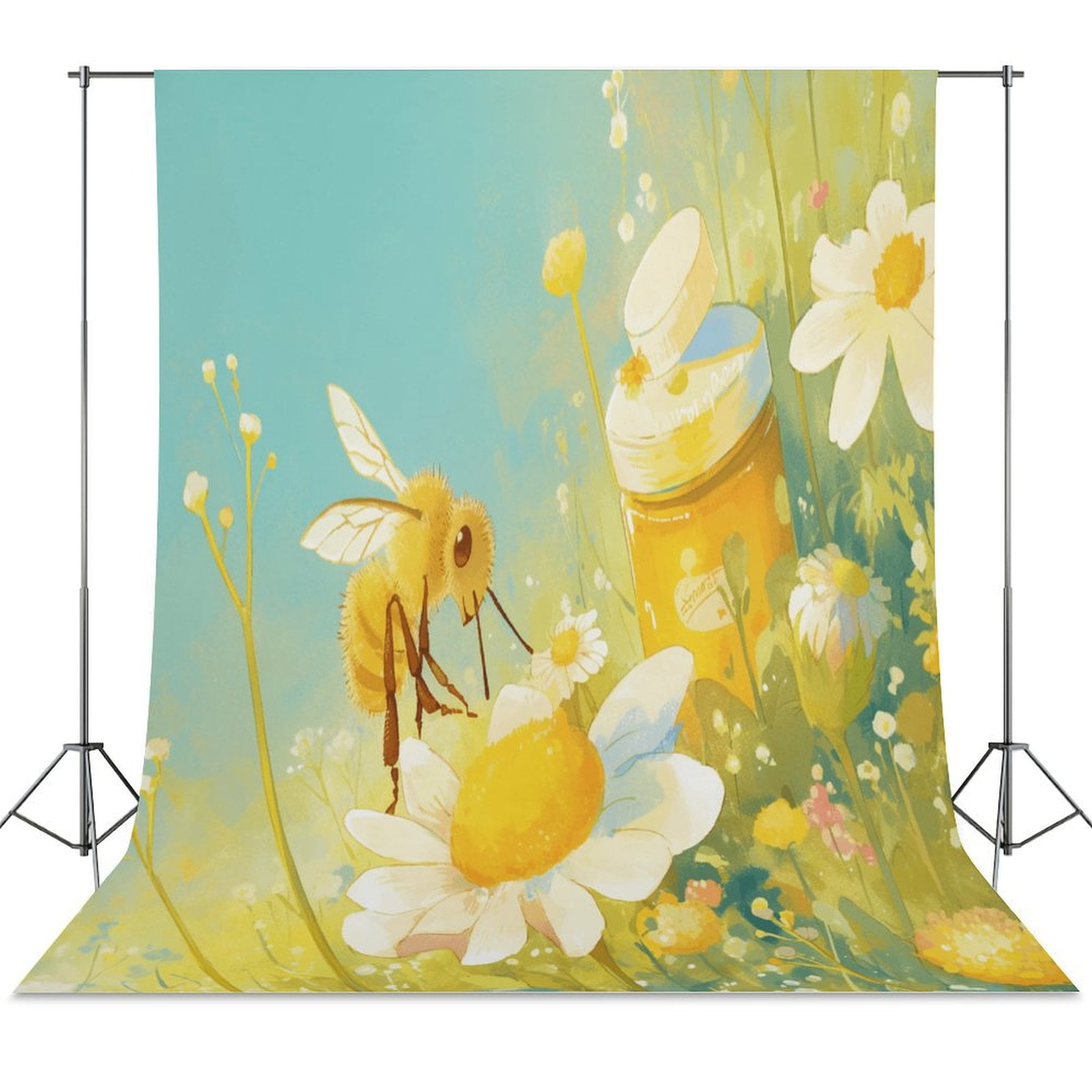 Happy Cute Bees Backdrops for Photography for Party Backdrop Wedding ...