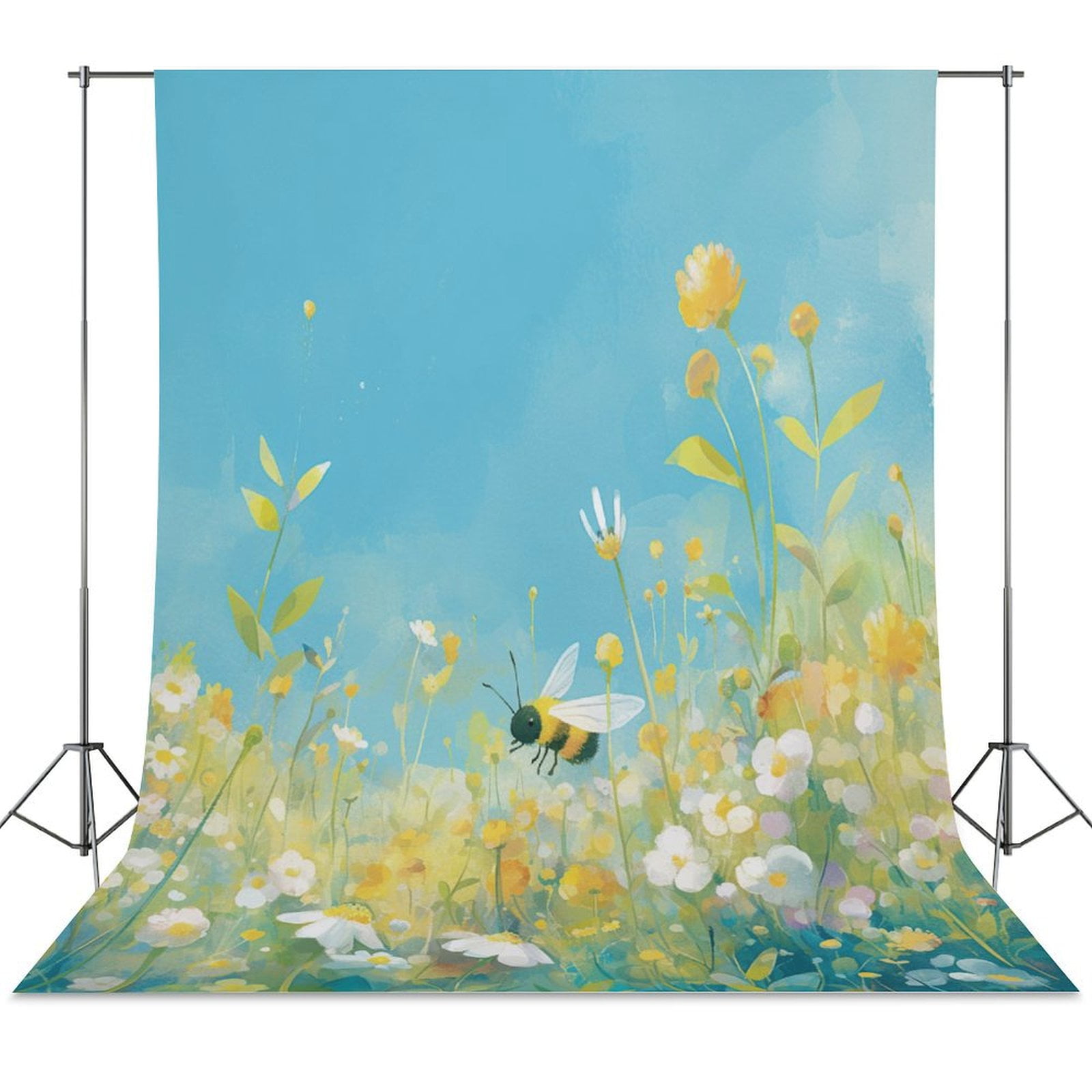 Happy Cute Bees Backdrops for Photography for Party Backdrop Wedding ...