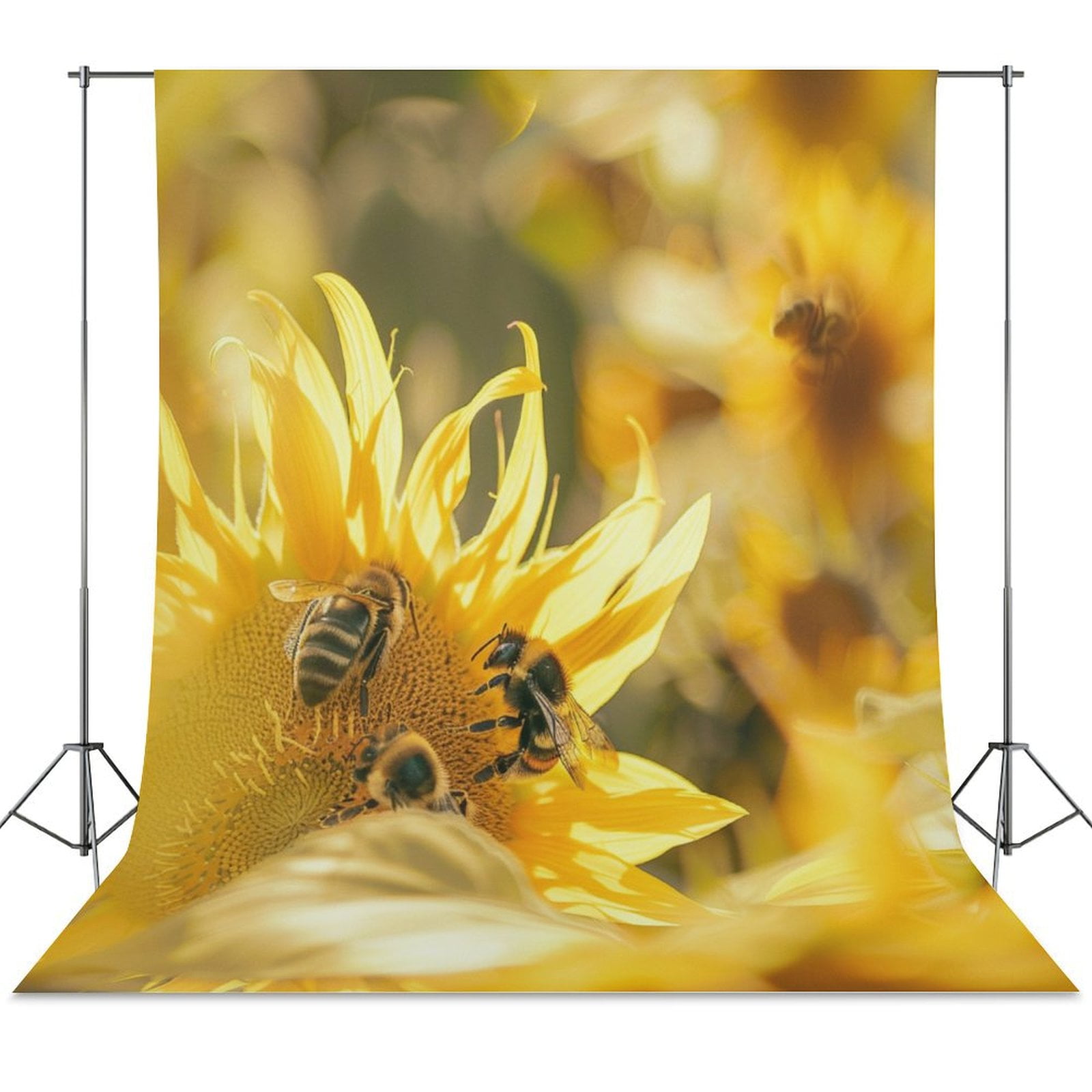 Happy Cute Bees Backdrops for Photography for Party Backdrop Wedding ...