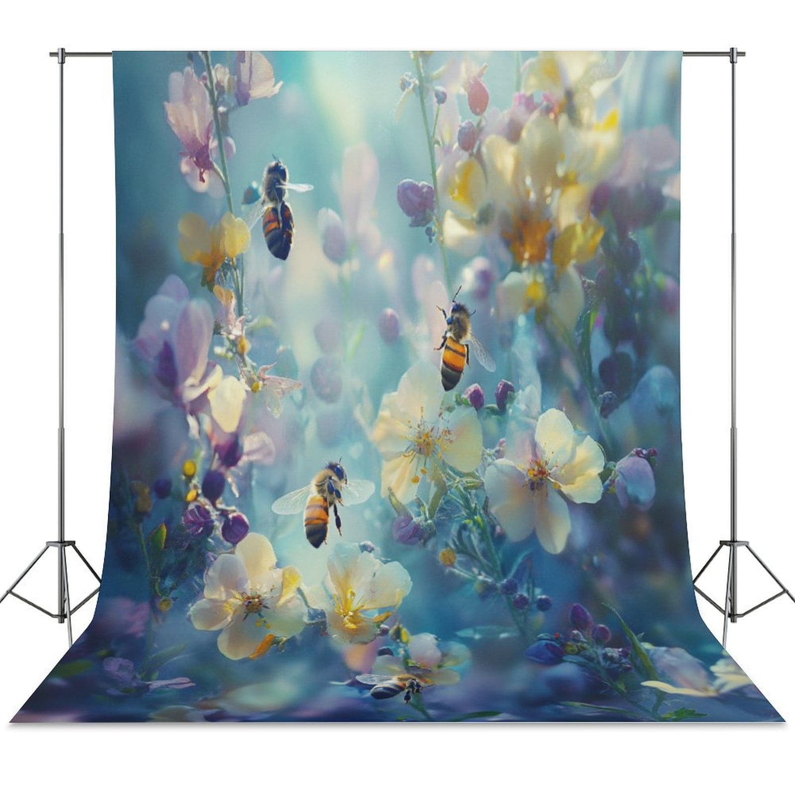 Happy Cute Bees Backdrops for Photography for Party Backdrop Wedding ...