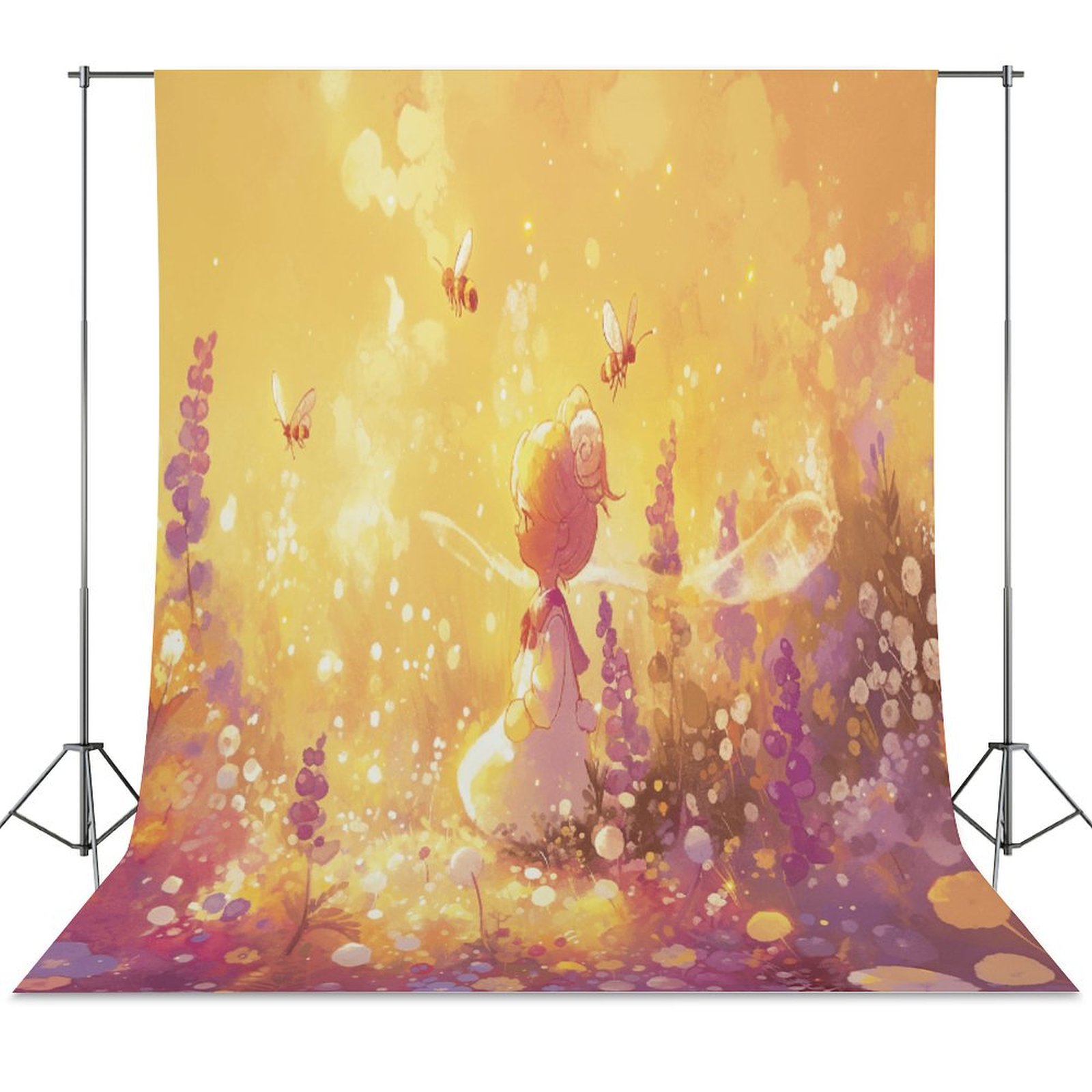 Happy Cute Bees Backdrops for Photography for Party Backdrop Wedding ...