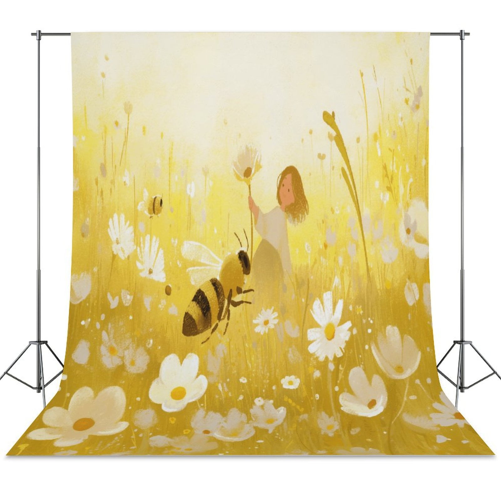 Happy Cute Bees Backdrops for Photography for Party Backdrop Wedding ...