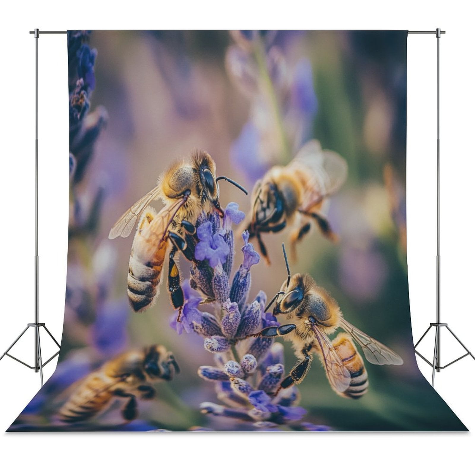 Happy Cute Bees Backdrops for Photography for Party Backdrop Wedding ...