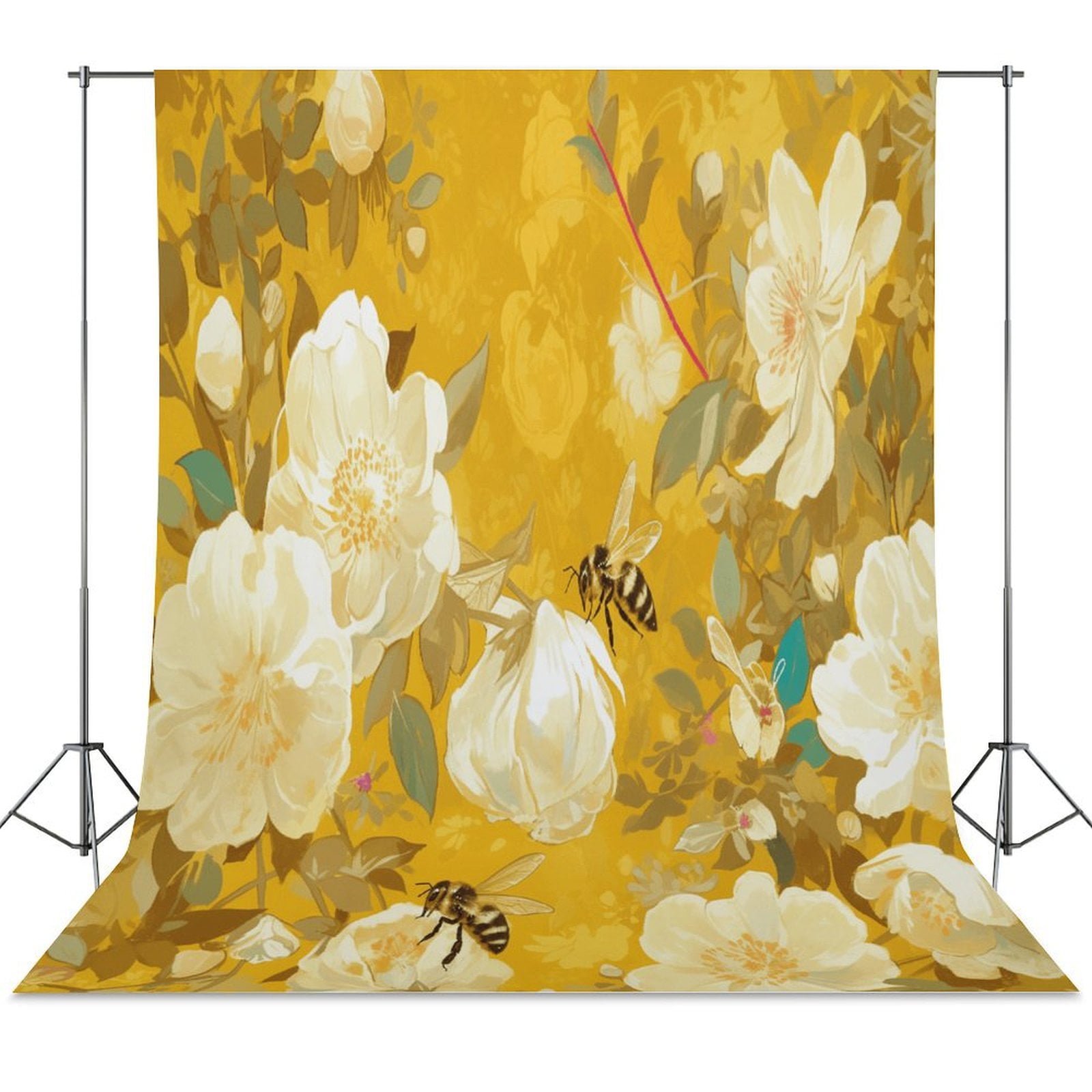 Happy Cute Bees Backdrops for Photography for Party Backdrop Wedding ...