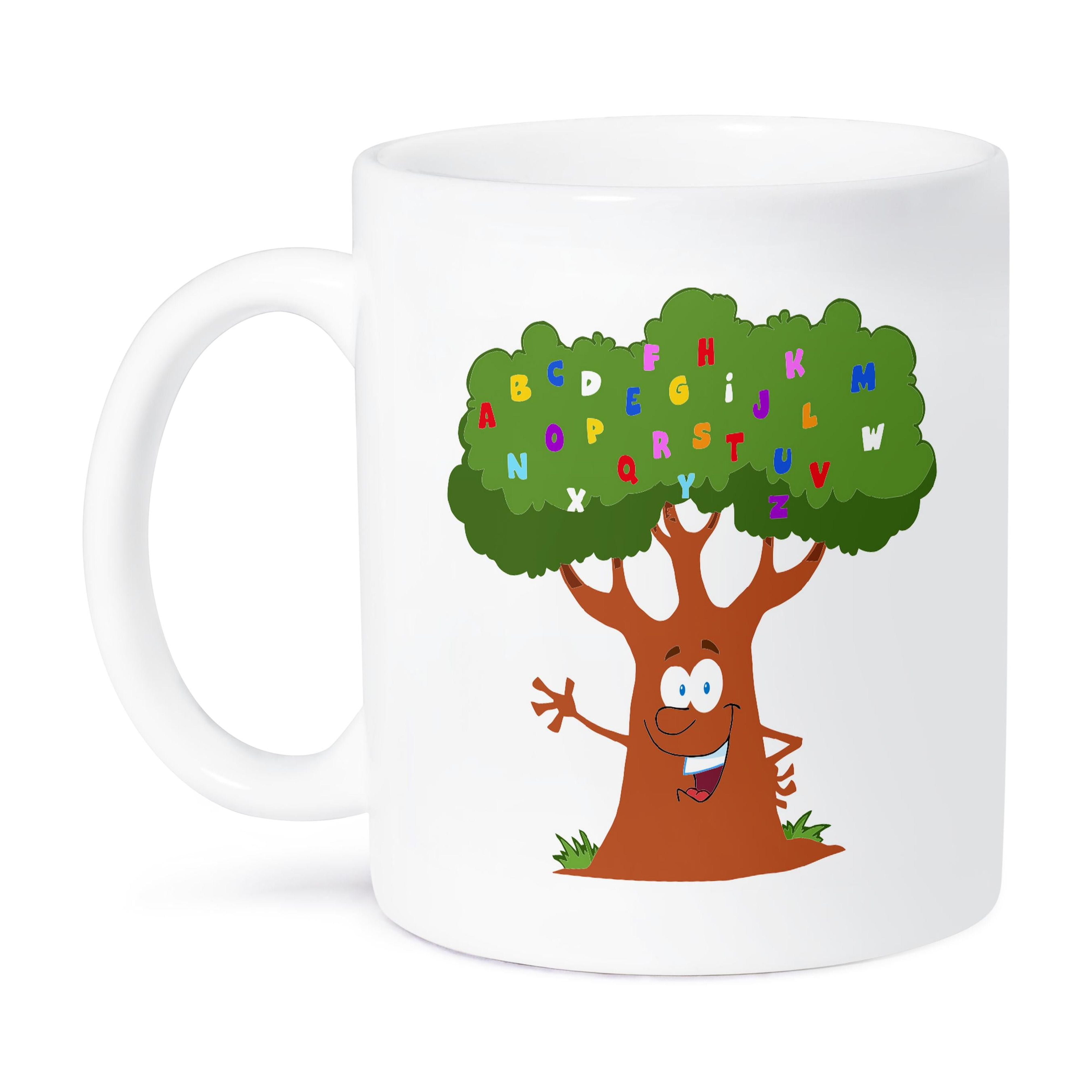 3dRose, Happy Cute Cartoon Abc Alphabet Tree, 11oz Mug - Walmart.com