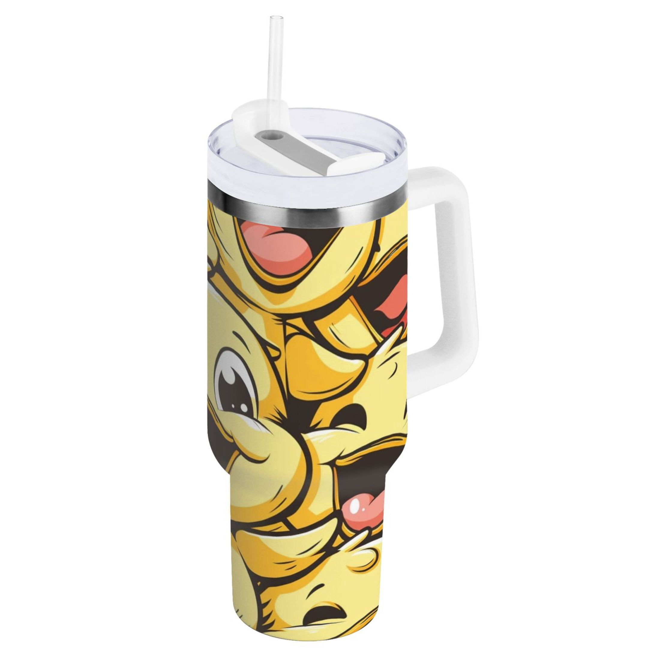 Happy Cute Ducks 30 oz Tumbler with Handle and Straw Lid Vacuum ...