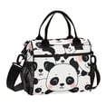 Happy Cute Pandas Lunch Bag Insulated Lunch Box Leakproof Reusable ...