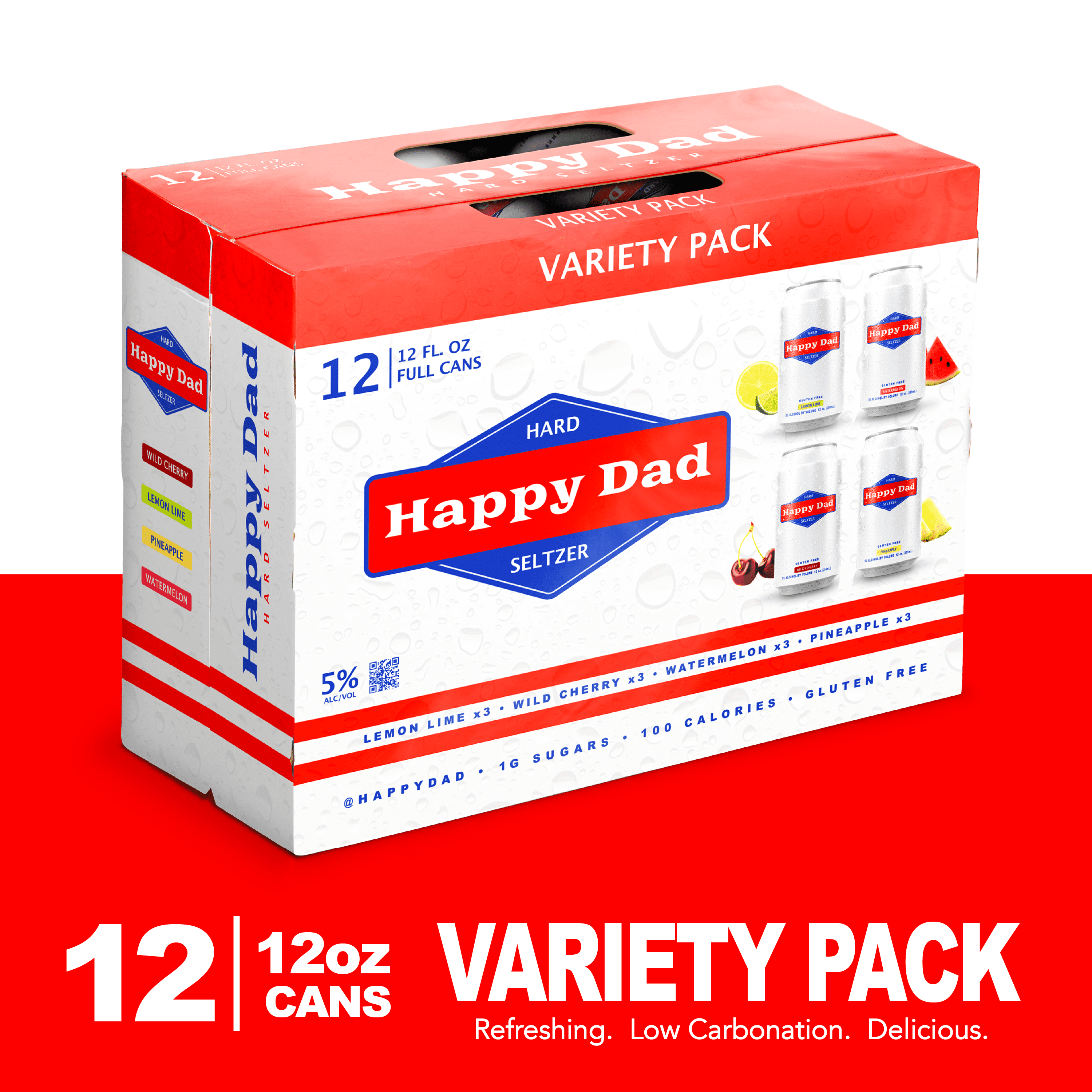 Happy Dad Hard Seltzer Variety, 12 Pack, 12 fl oz Cans - Walmart.com