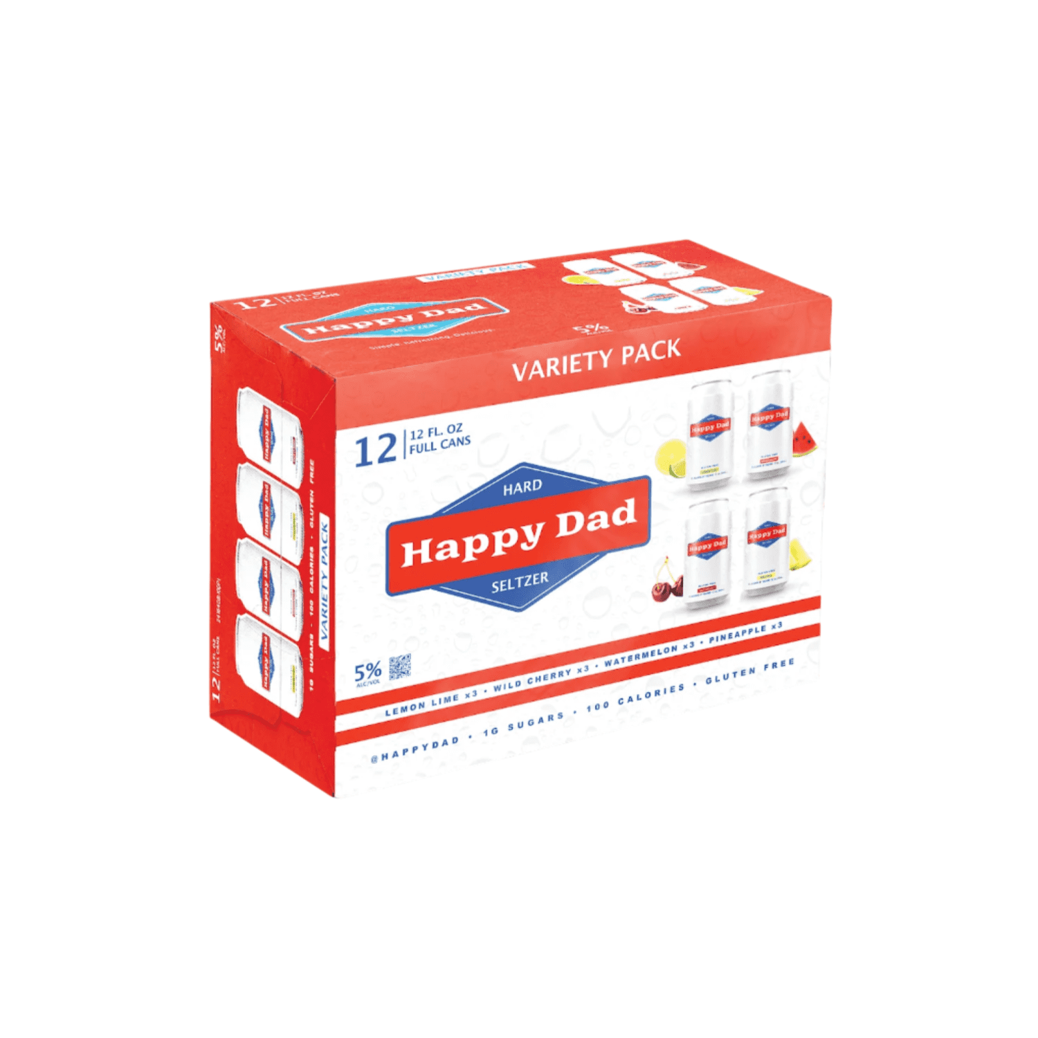 Happy Dad Variety Pack Hard Seltzer, 12 fl oz 12 Pack Can 5% ABV ...
