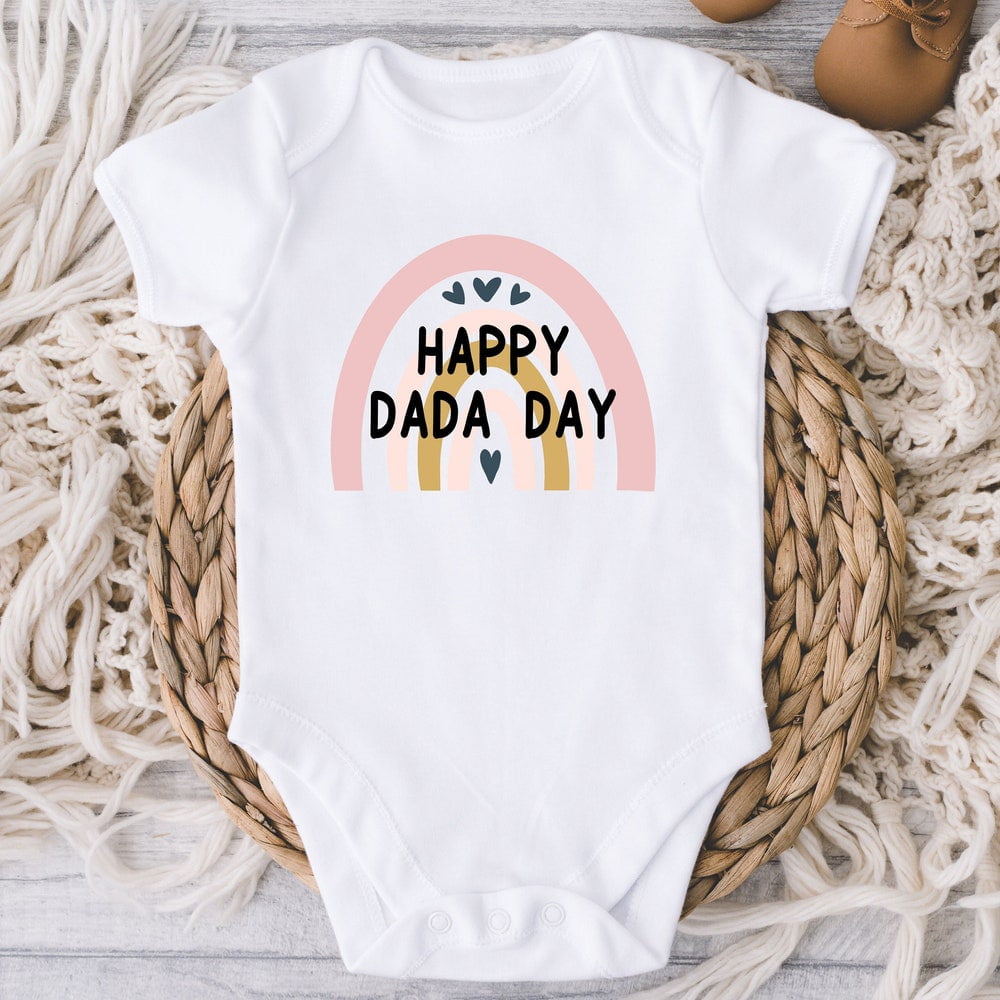 Happy Dada Day Baby Bodysuit, First Fathers Day Bodysuit, Happy Fathers ...