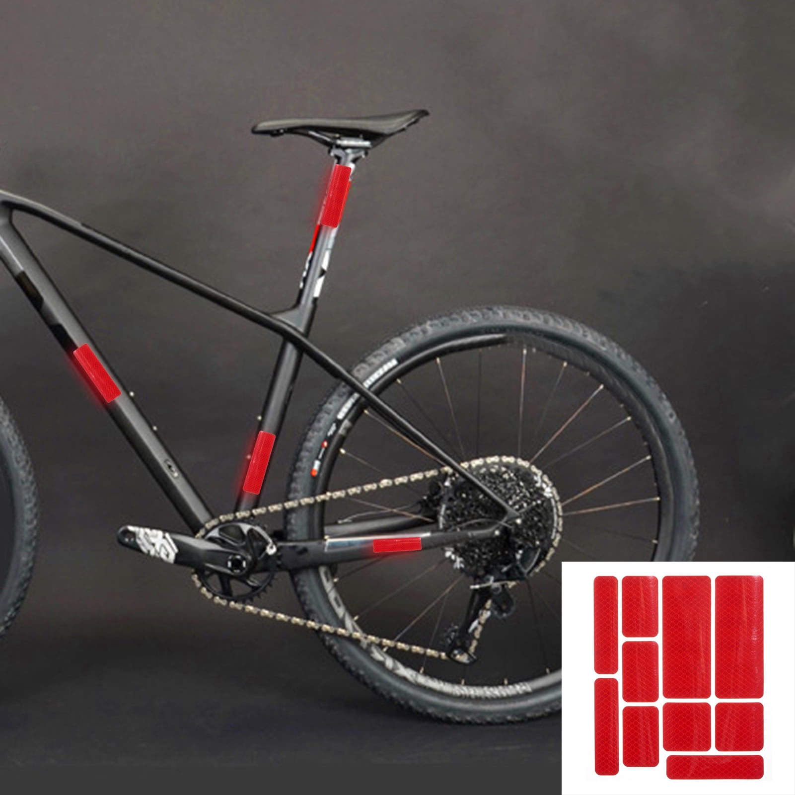 Happy Date 10Pcs/Set Waterproof Red Reflective Stickers High Intensity ...