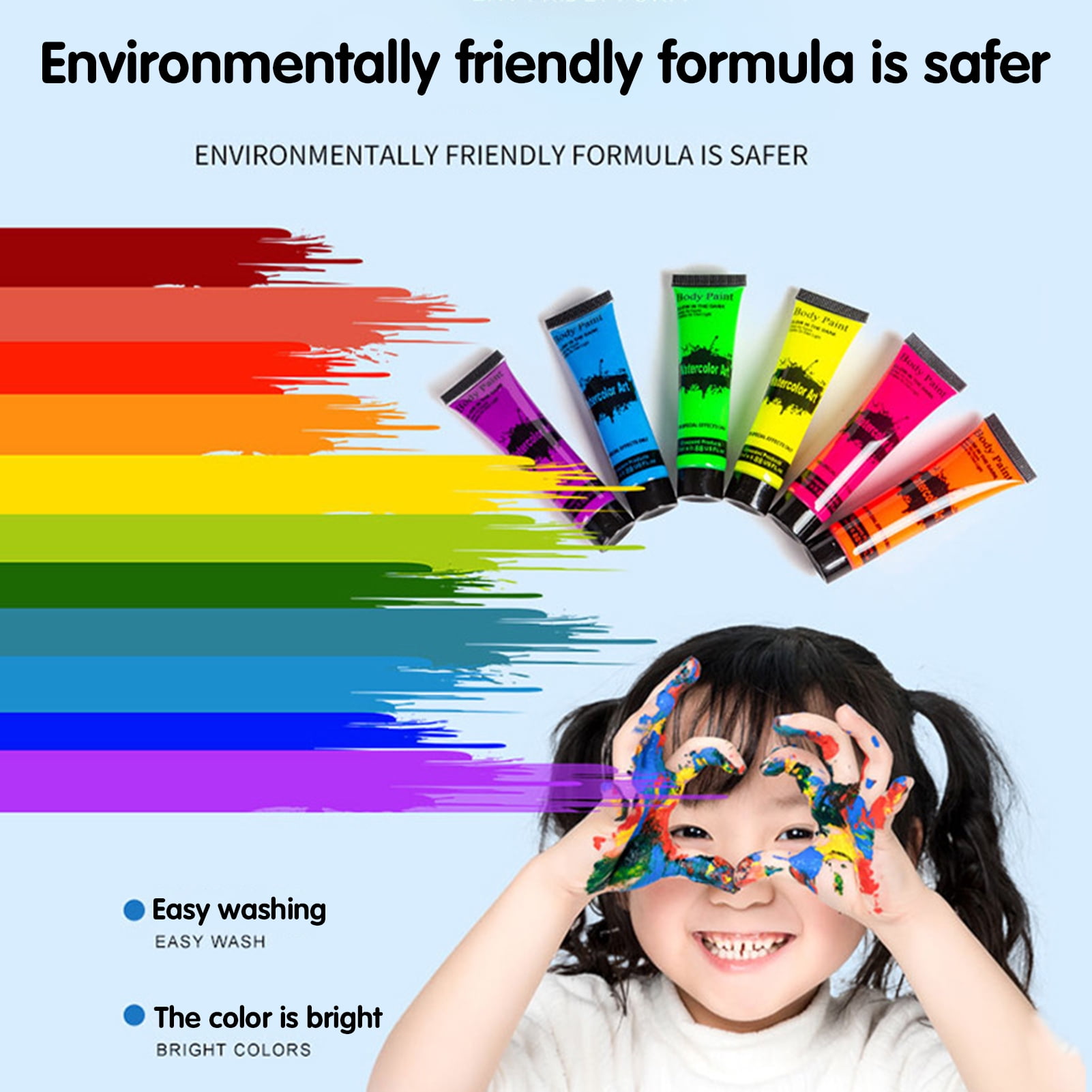 Happy Date 25ml UV Glow Blacklight Neon Face and Body Paint Glow in the ...
