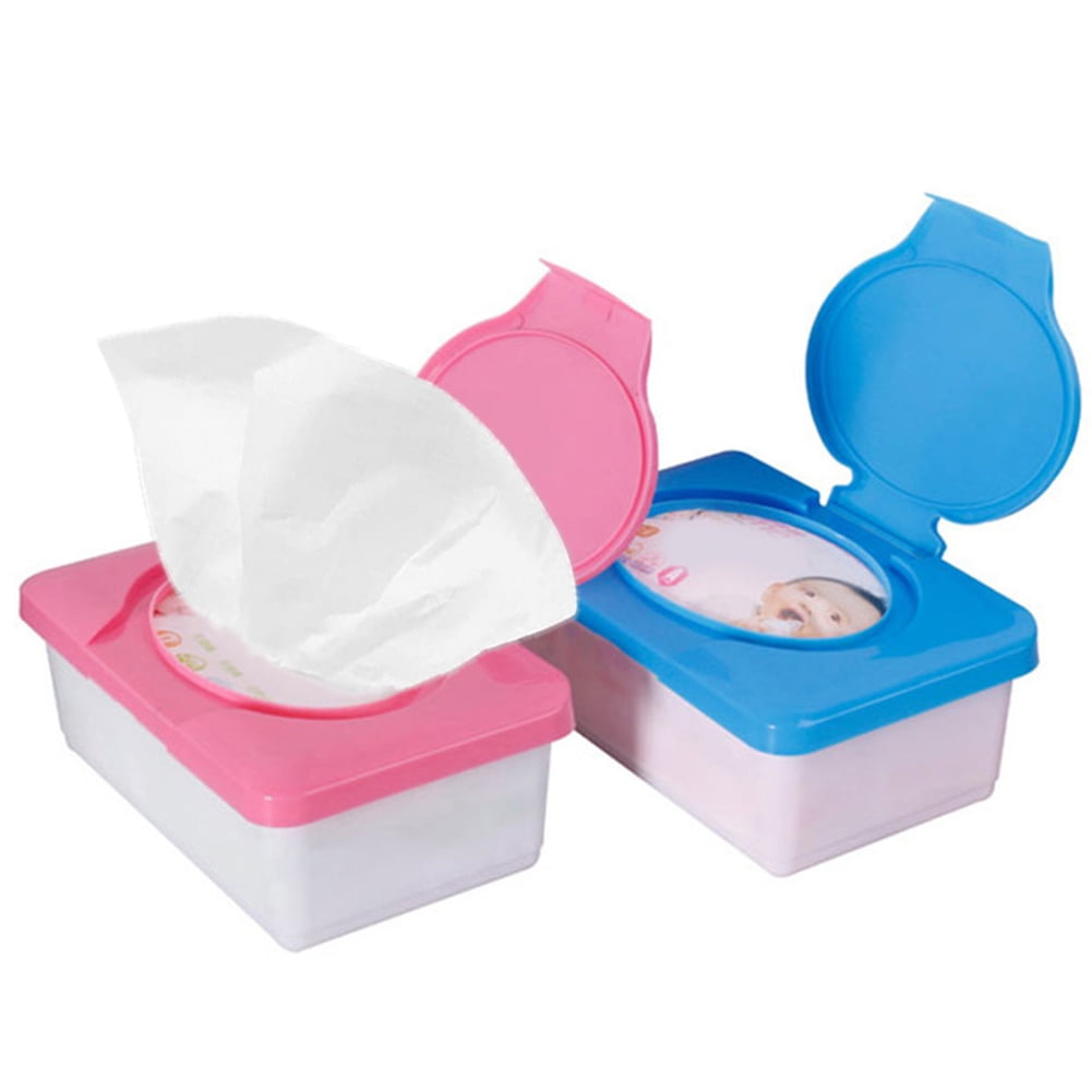 Happy Date 2Pcs Baby Wipes Dispenser Wipe Container Keep Wipes Moist ...