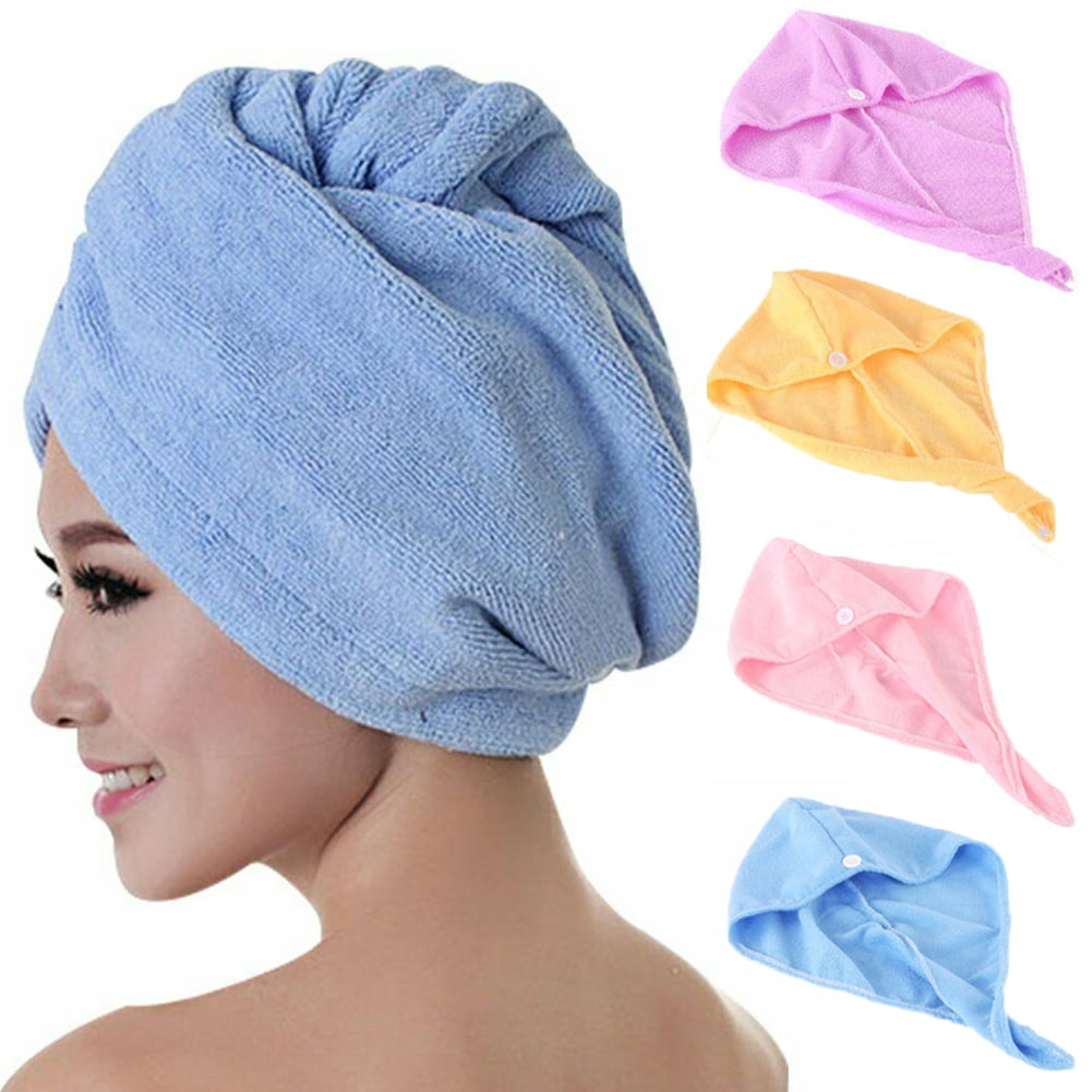 Happy Date 4Pcs Hair Towel Wrap for Women, Quick Dry Soft Microfiber ...