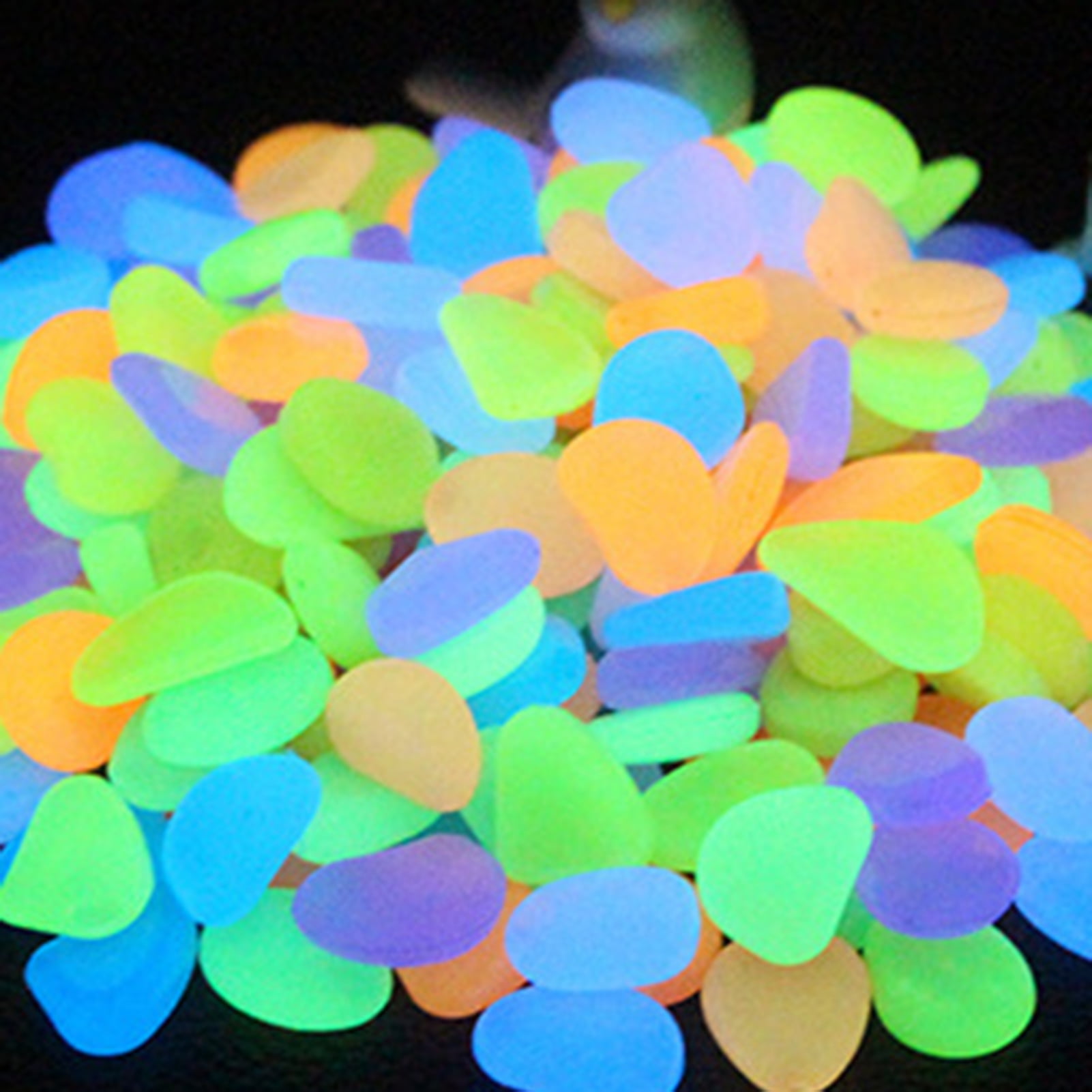 Happy Date 50Pcs/Bag Glow Stones Glowing in The Dark Pebbles Outdoor ...