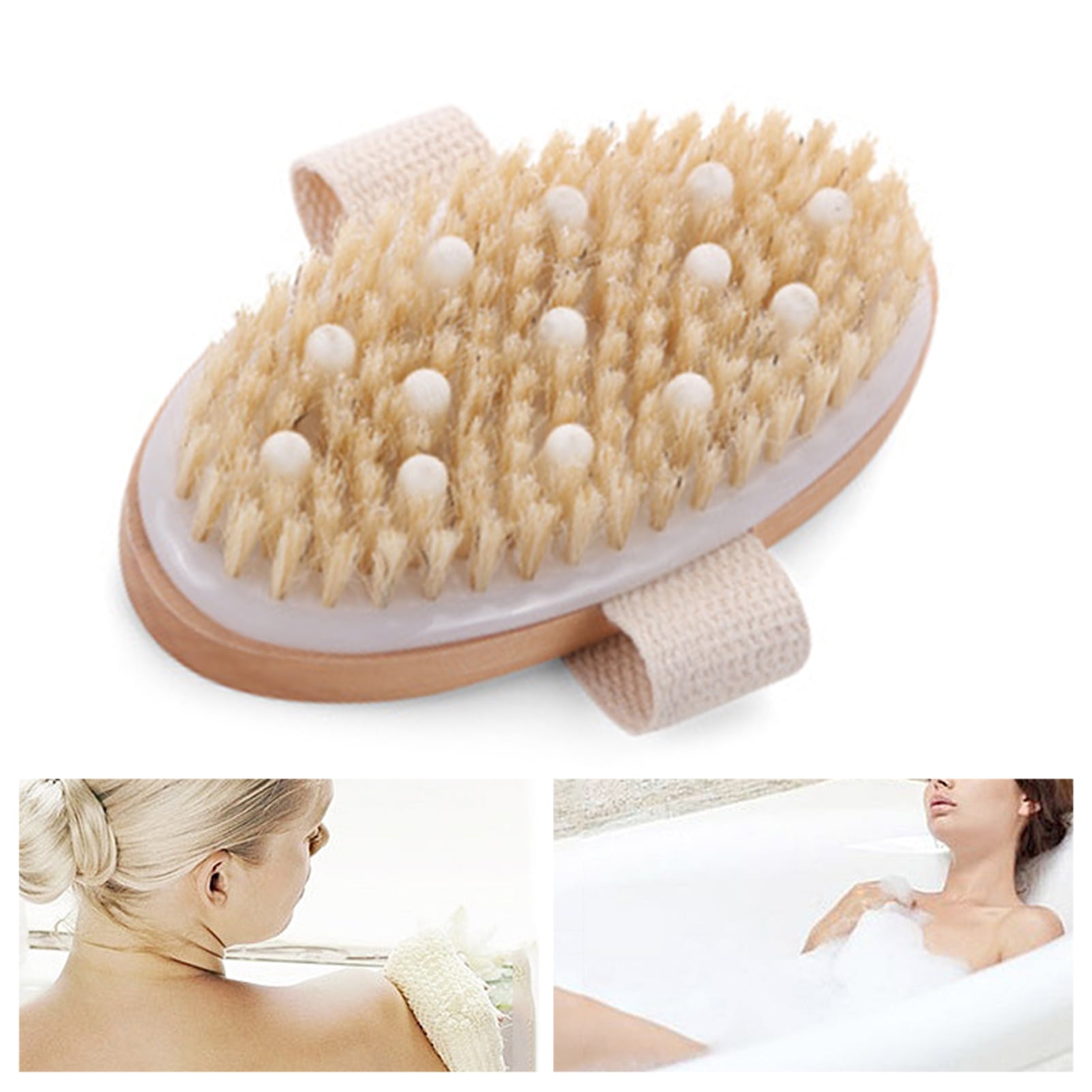 Happy Date Bamboo Dry Body Brushes, Shower Brush Wet and Dry Brushing ...