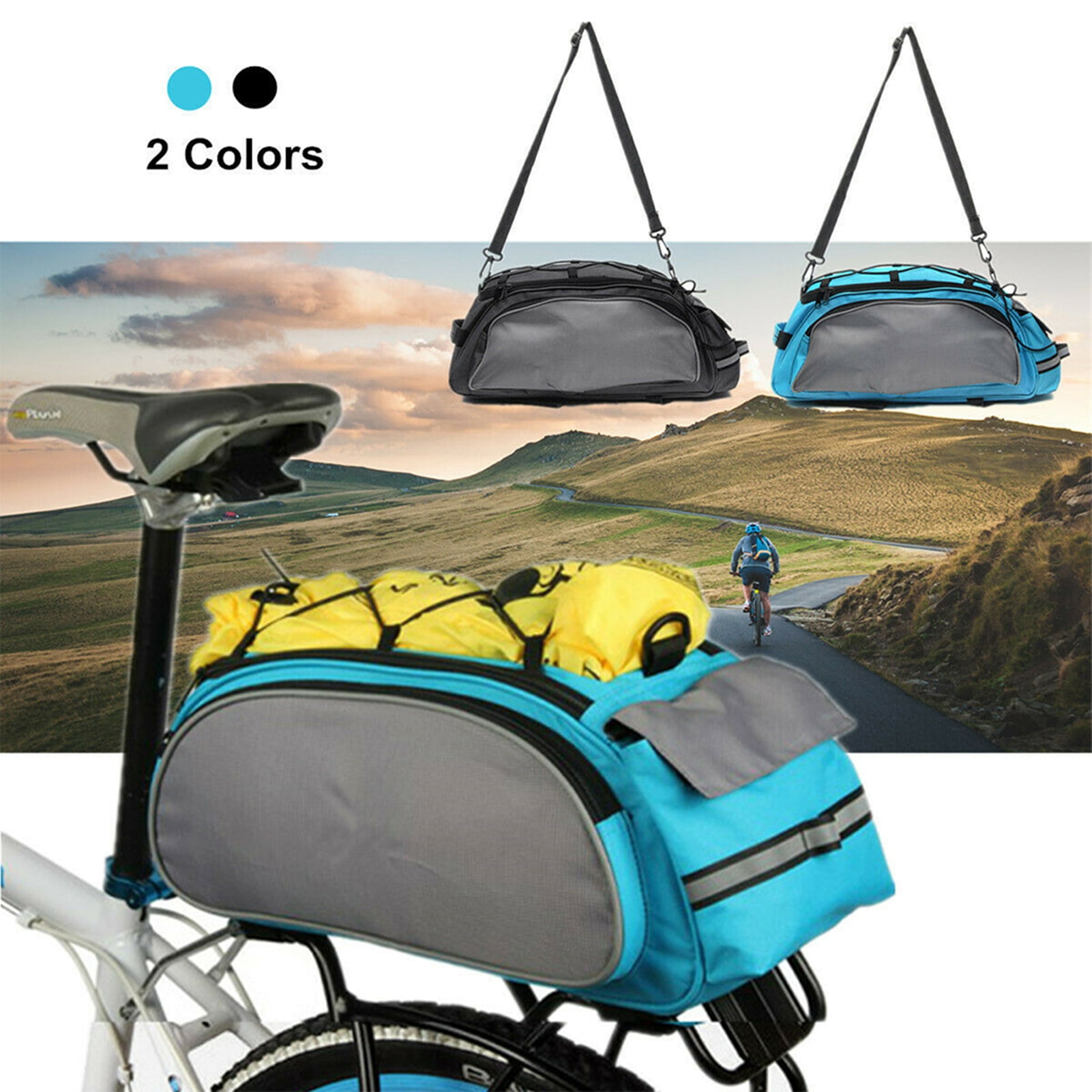 Happy Date Bike Trunk Bag Bicycle Rack Rear Carrier Bag Insulated Trunk ...