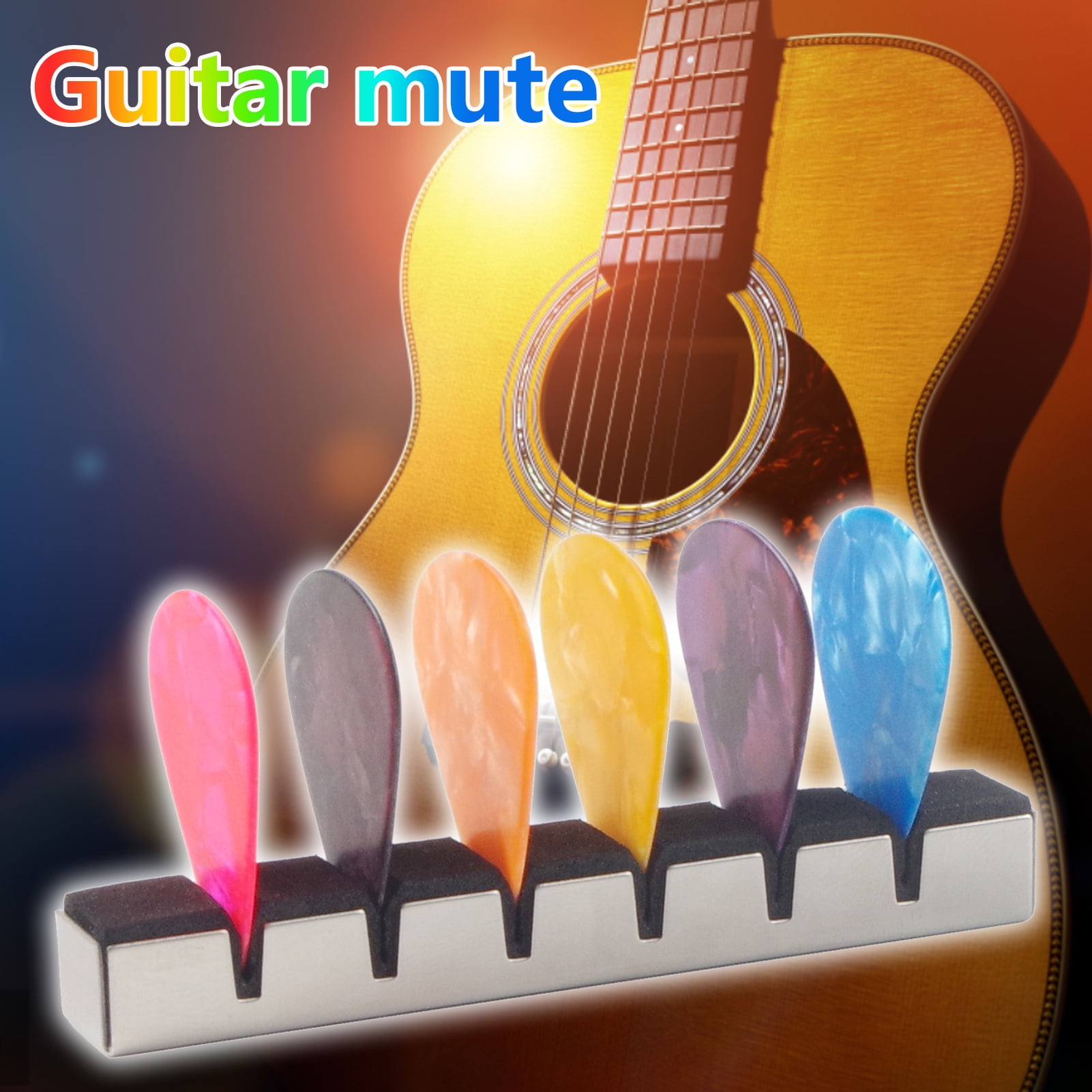 Happy Date Guitar Bass String Mute Dampener Neoprene Foam Strip Noise ...