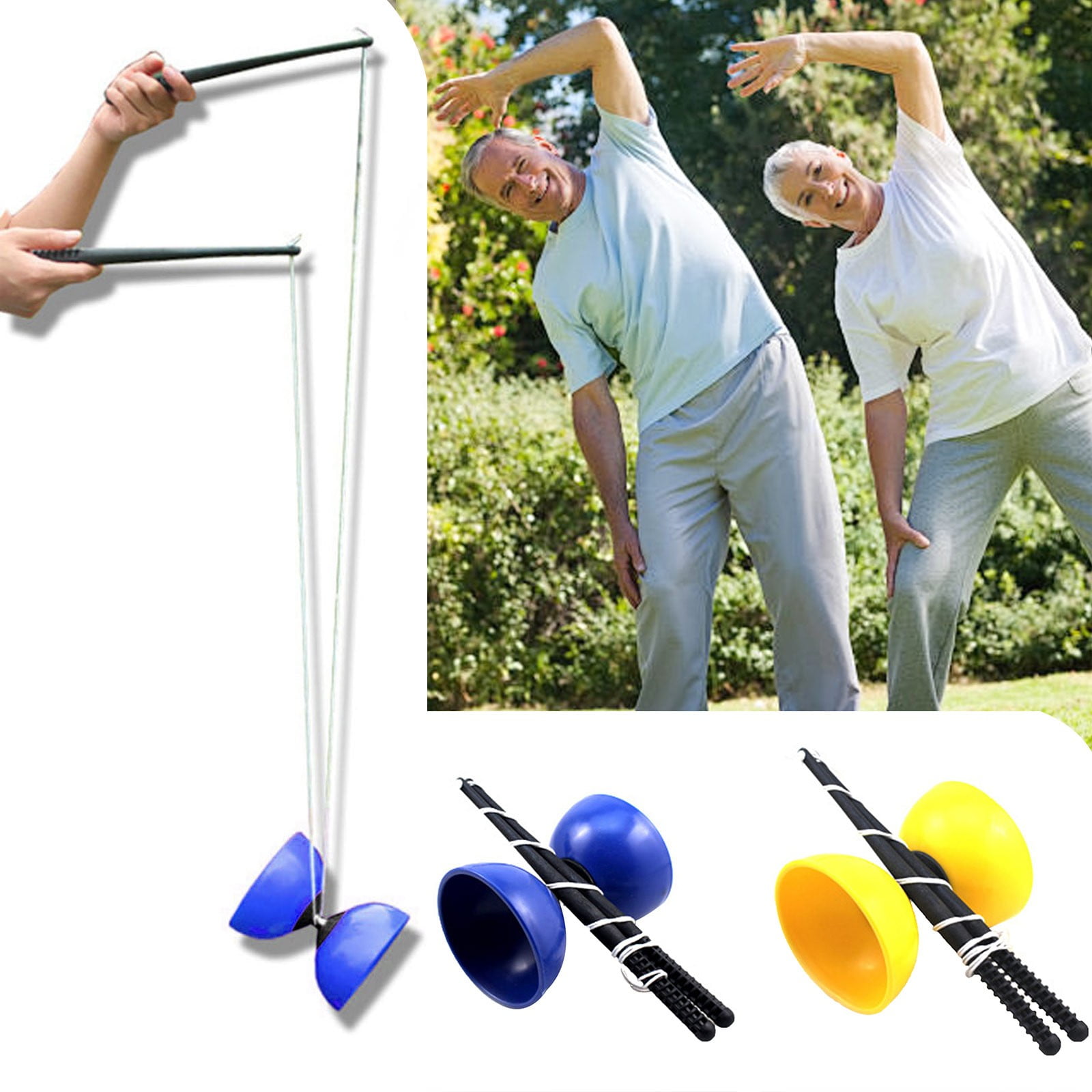 Happy Date Juggling Diabolo Funny 3 Bearing Clutch Metal Sticks Chinese ...