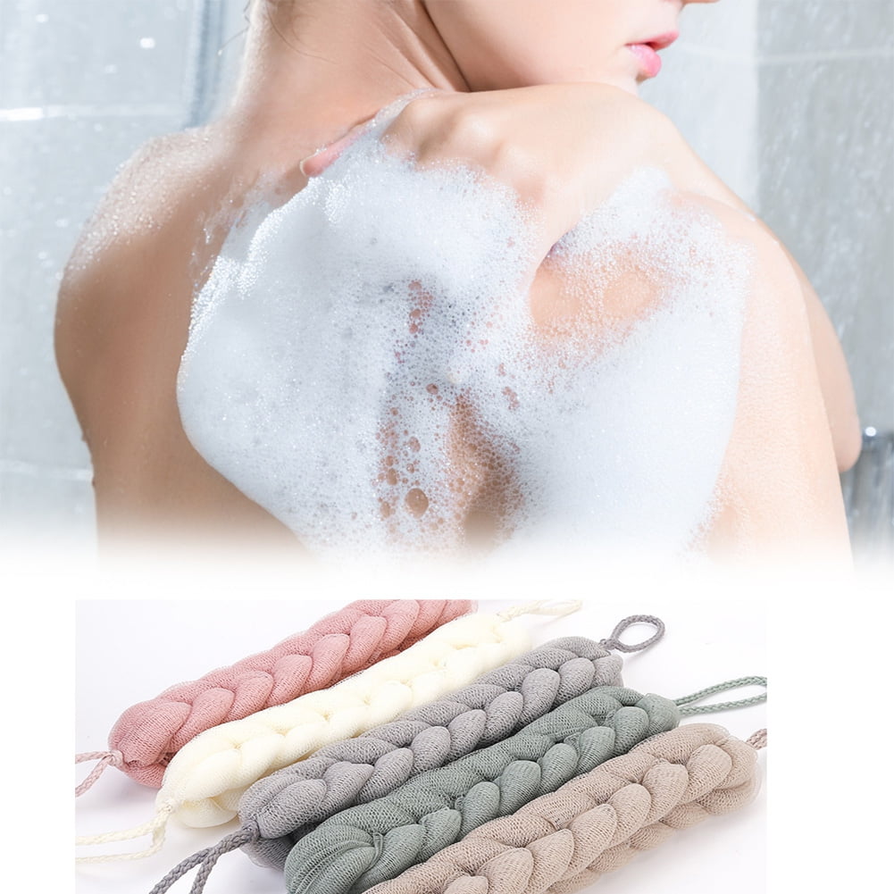 Happy Date Long Loofah for Shower,1 Pack Stretchable Braided Loofahs ...