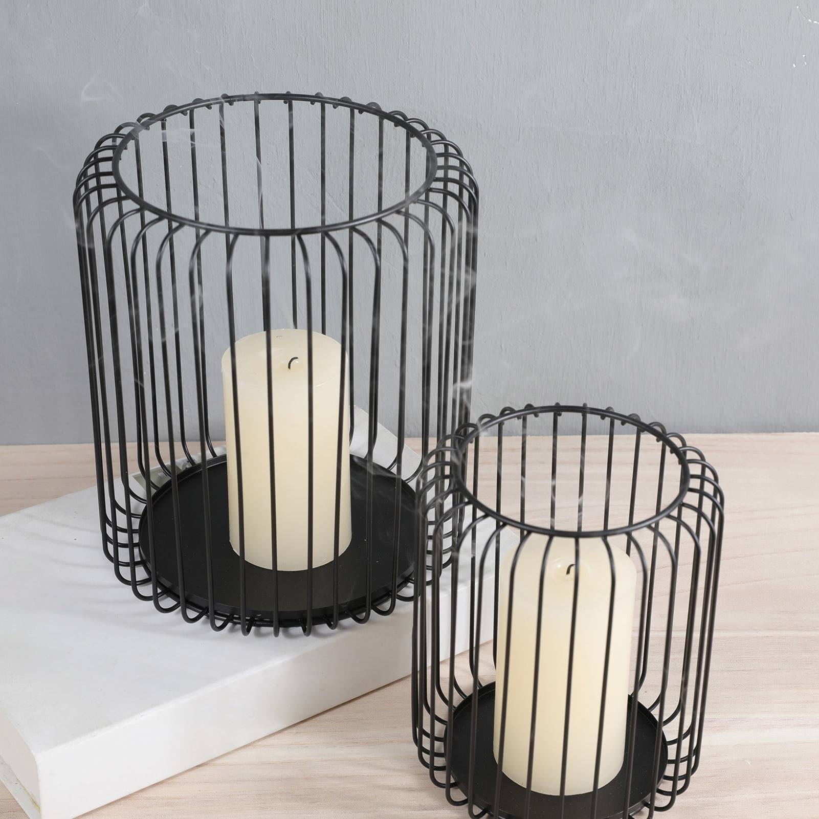 Happy Date Metal Candle Holders - Outdoor Candle Holder - Pillar Candle ...